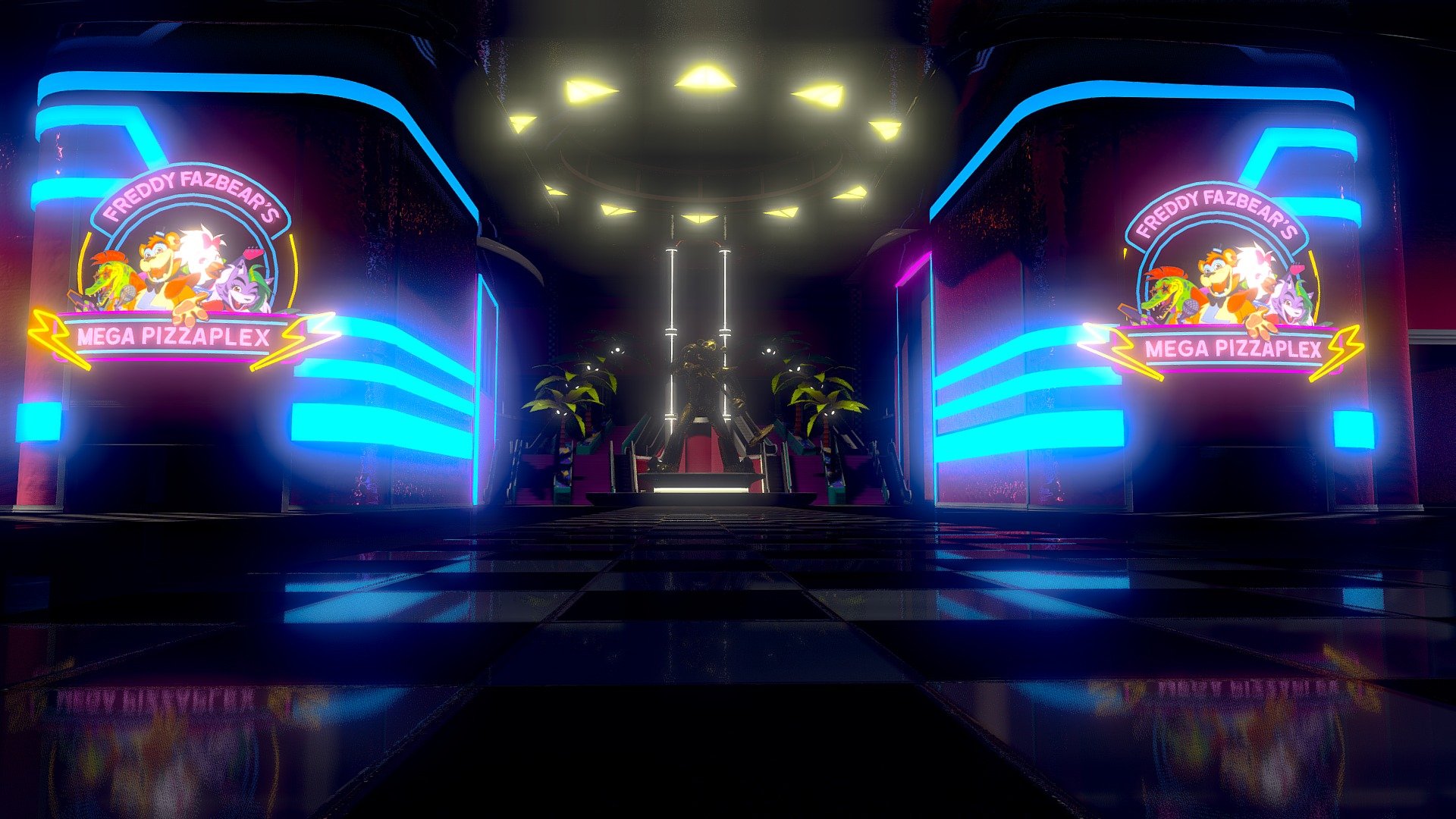The FNaF Security Breach Main Lobby - Download Free 3D model by ...