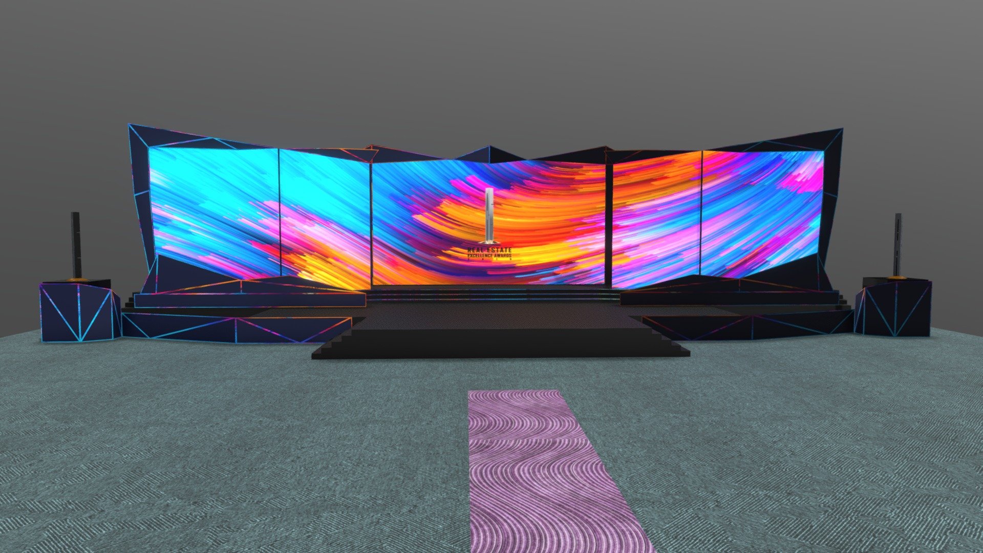 corporate event stage - Download Free 3D model by M.Washim (@mwashim ...