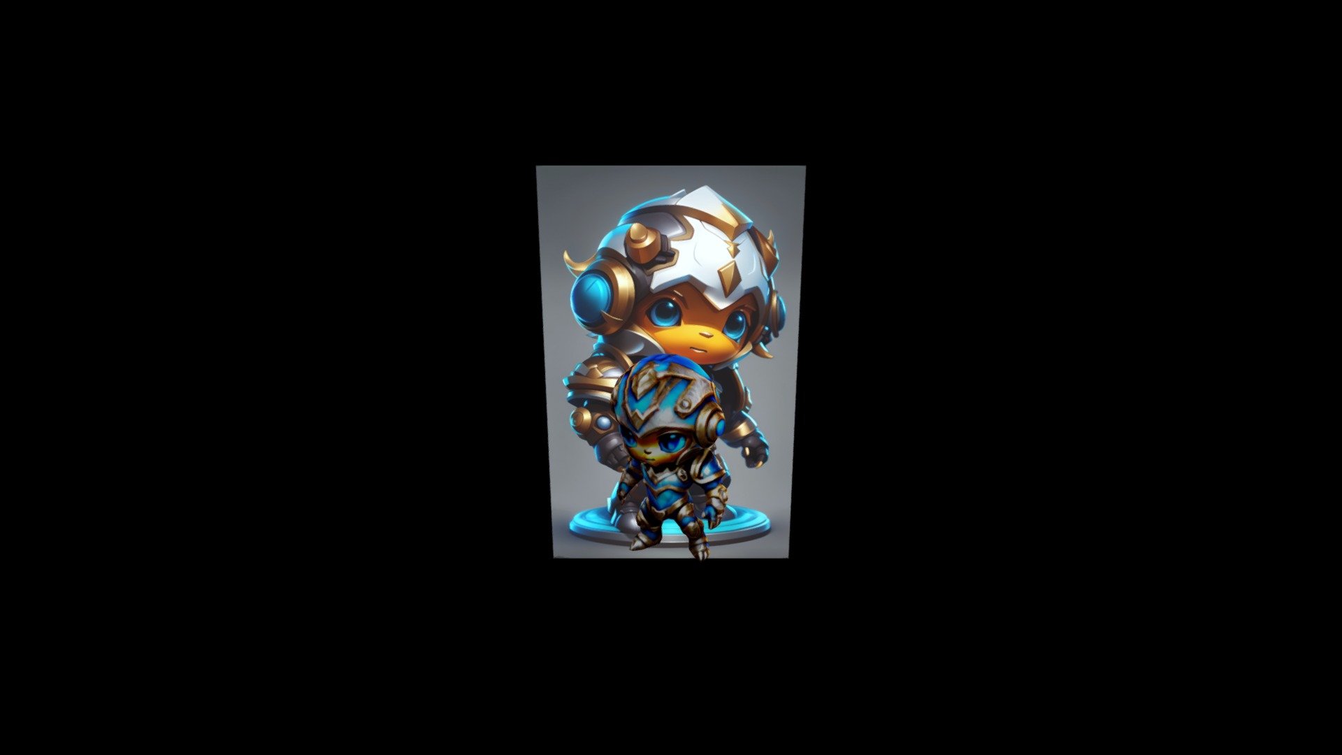"Chibi-style character illustration of a brave - Download Free 3D model ...