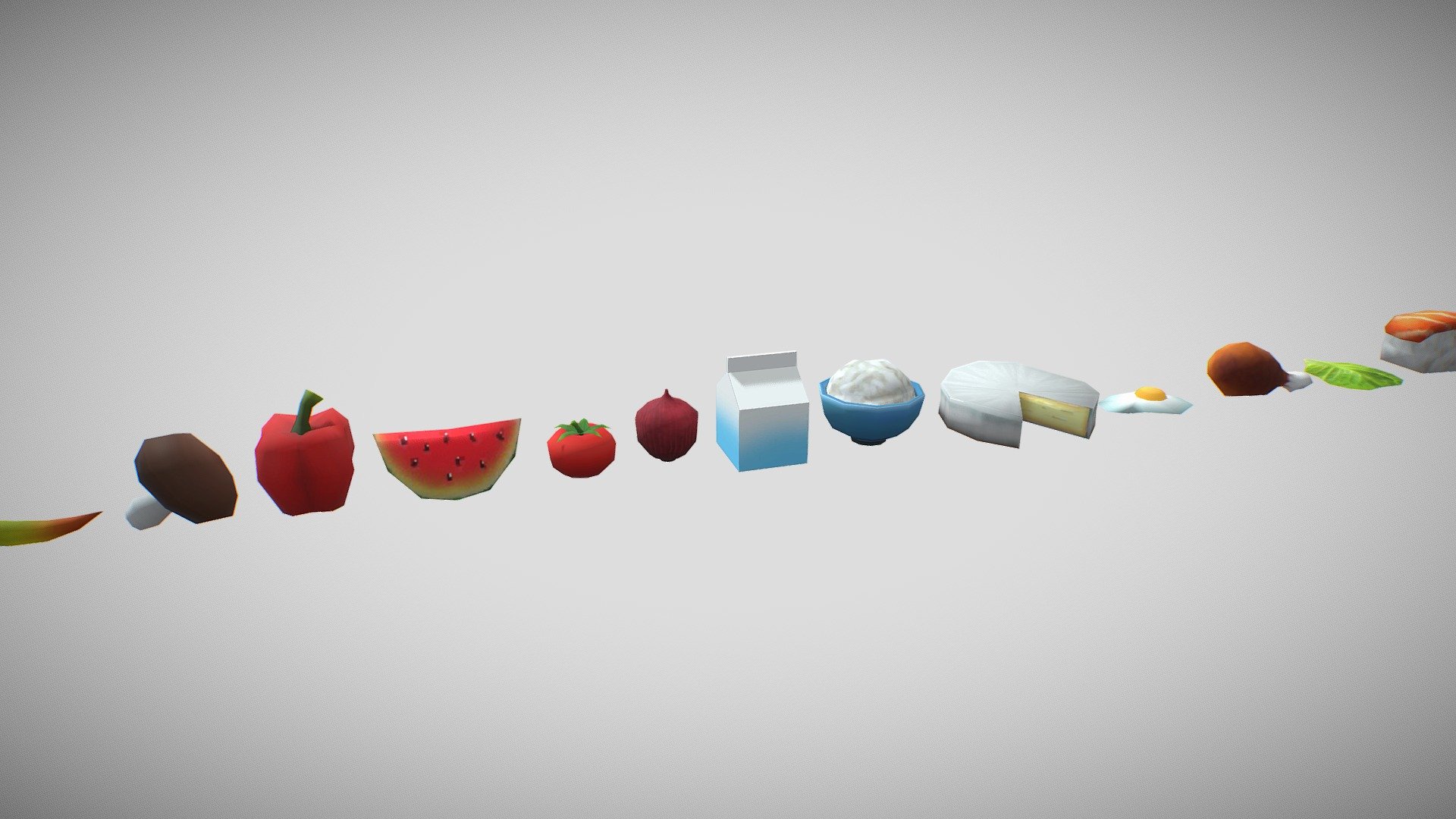 Healthy food prop pack - Download Free 3D model by Pneshik [6be323c ...