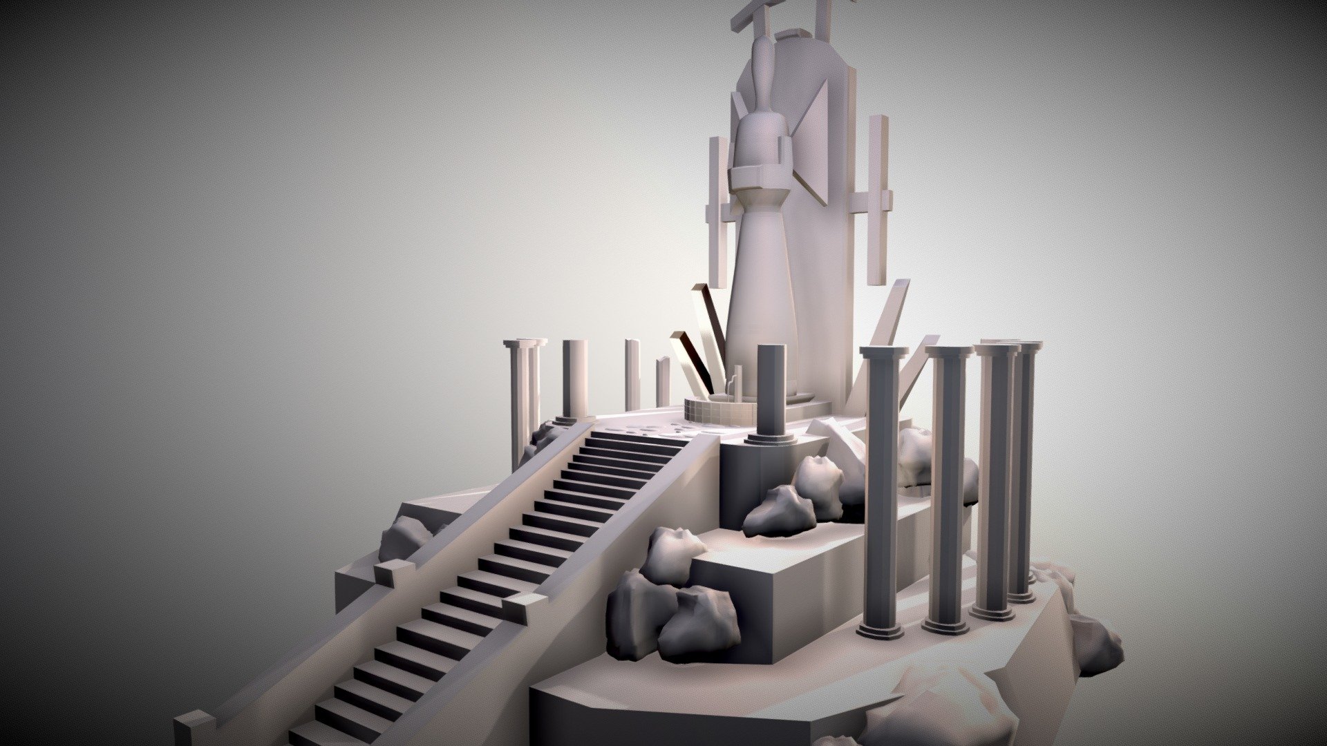 Place De La Sagesse - 3D model by Marion.Maurin [6be5bbf] - Sketchfab
