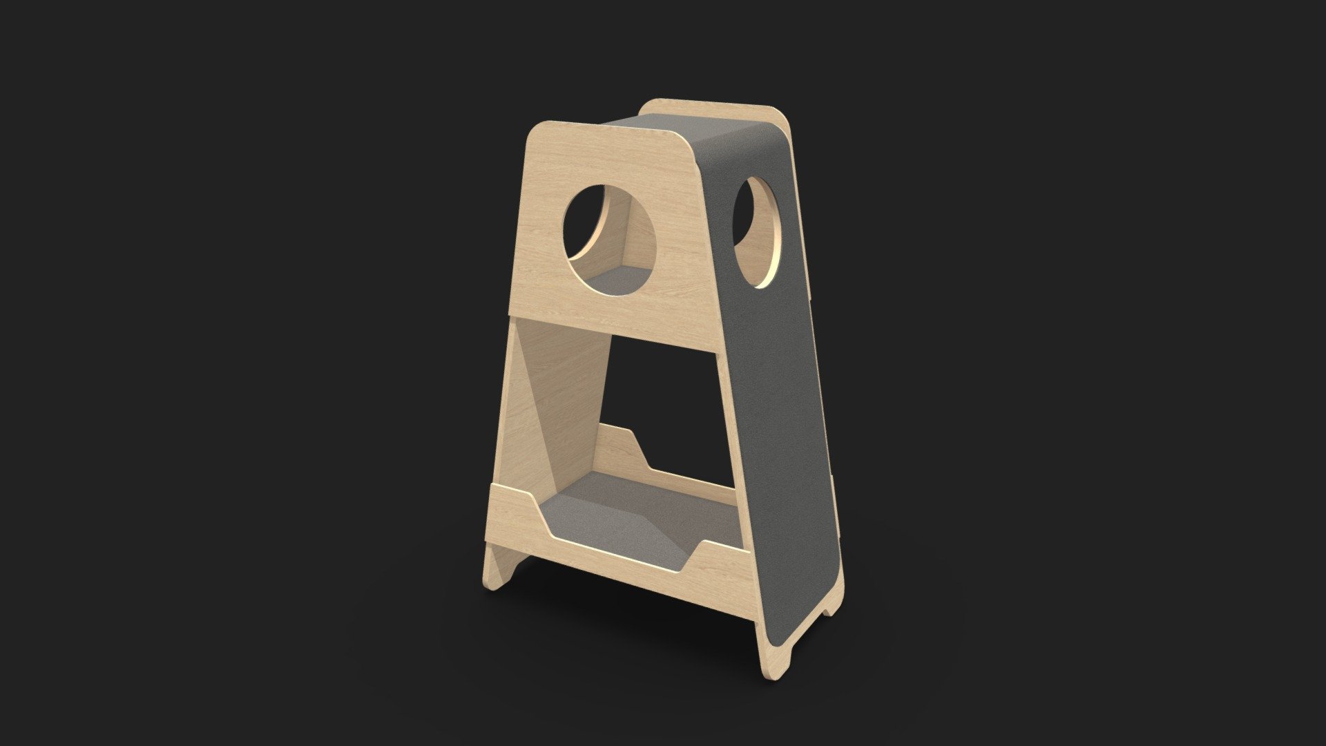 Cat house - Download Free 3D model by patrakeevasveta [6becf0e] - Sketchfab