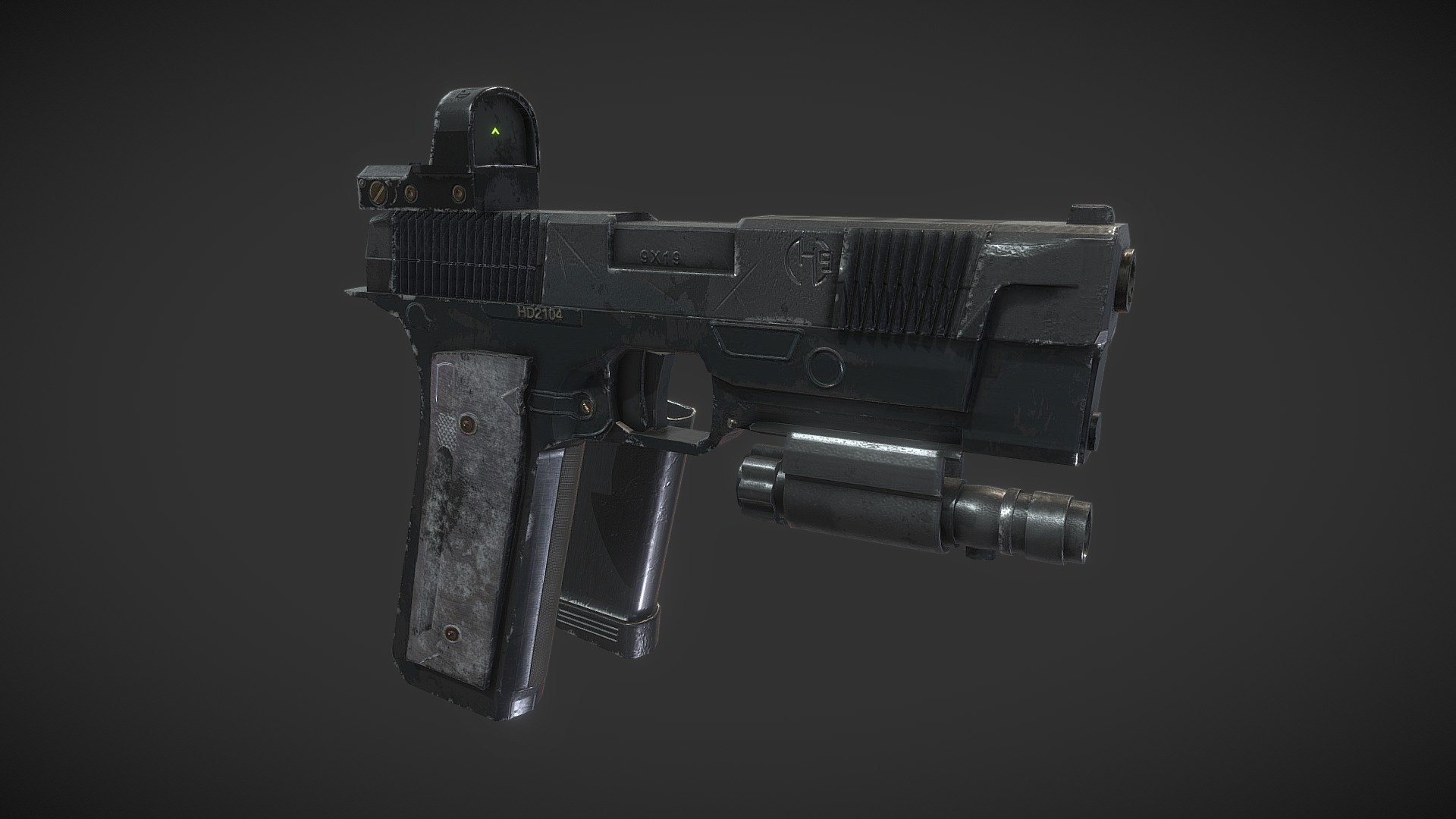 Hand Gun - Download Free 3D model by maxbiba [6bee117] - Sketchfab