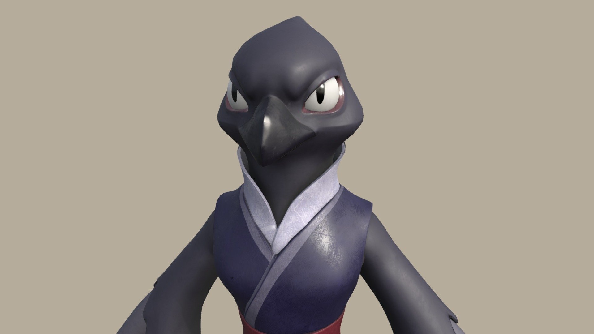 Stylised Crow Character - 3D model by KRMacGregor [6bef441] - Sketchfab