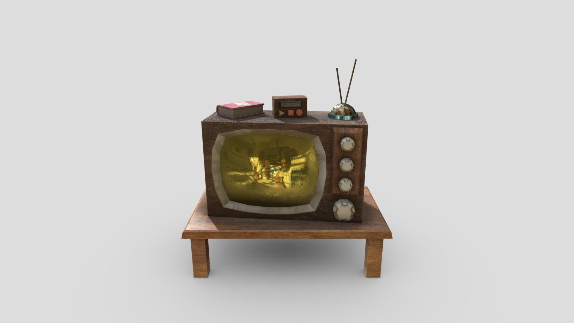 Old TV - Download Free 3D model by SIUWAI [6bf3705] - Sketchfab