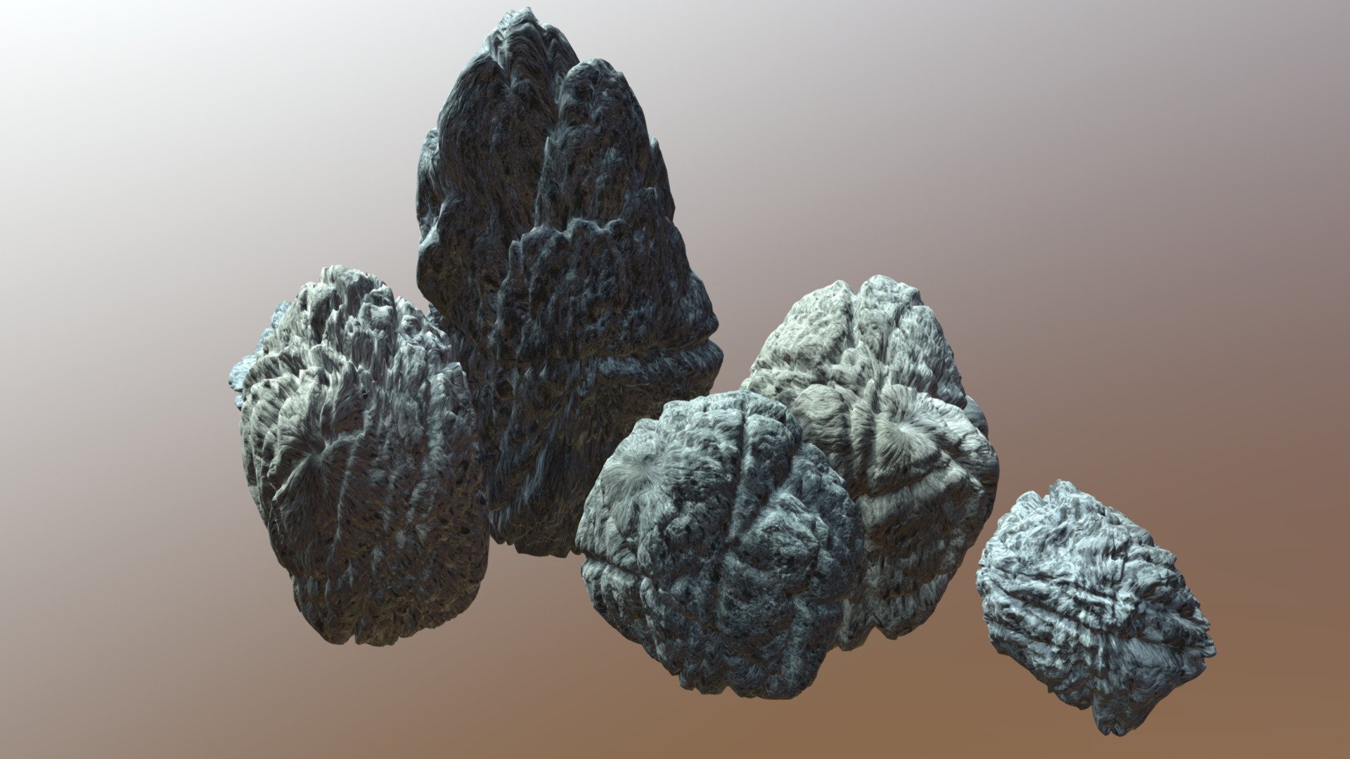6 Cracky Rocks (high-Poly) Pack - Download Free 3D model by Sereib ...
