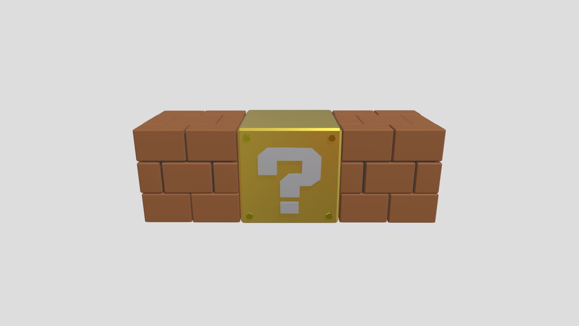 Super Mario Bros. - Level 1-1 Bricks - Download Free 3D model by ...