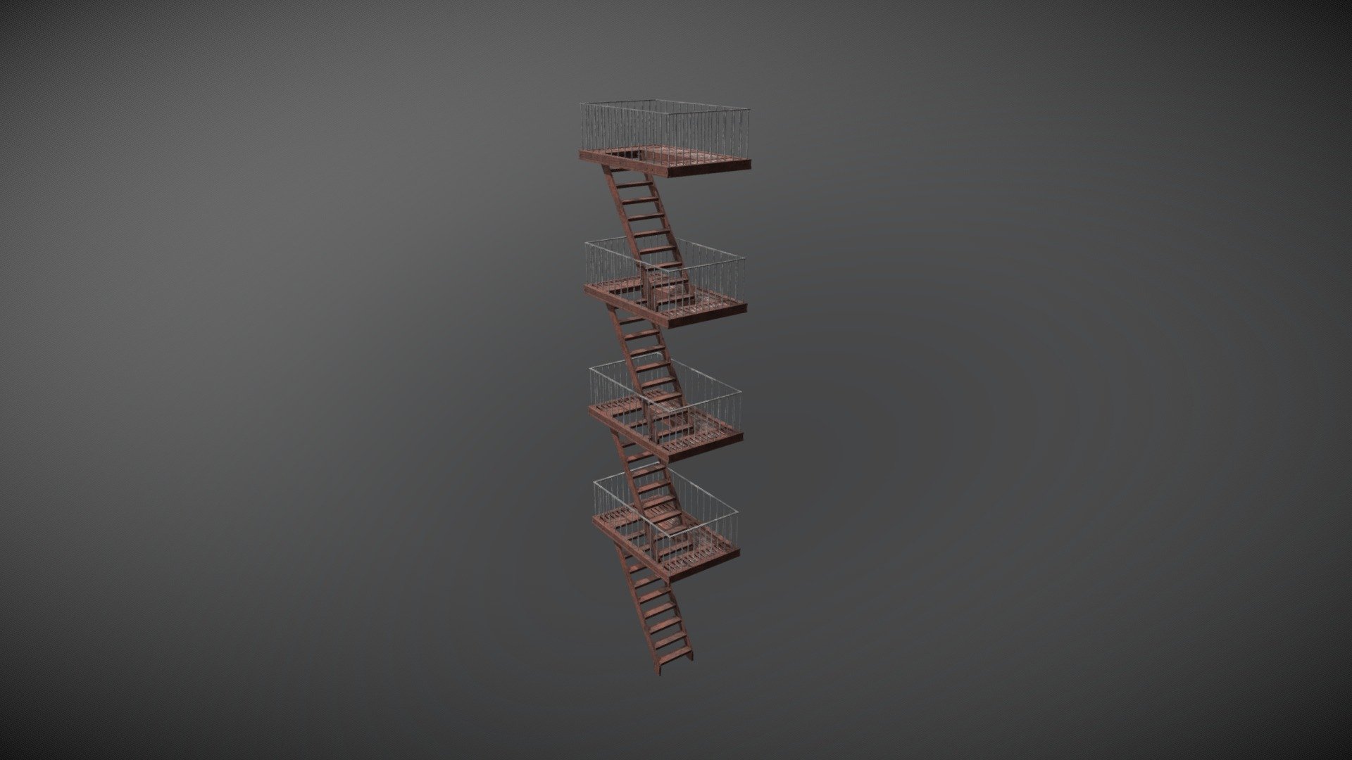 NYC - Fire Escape - 3D model by RClark 3D (@rclark3d) [6bf9652] - Sketchfab