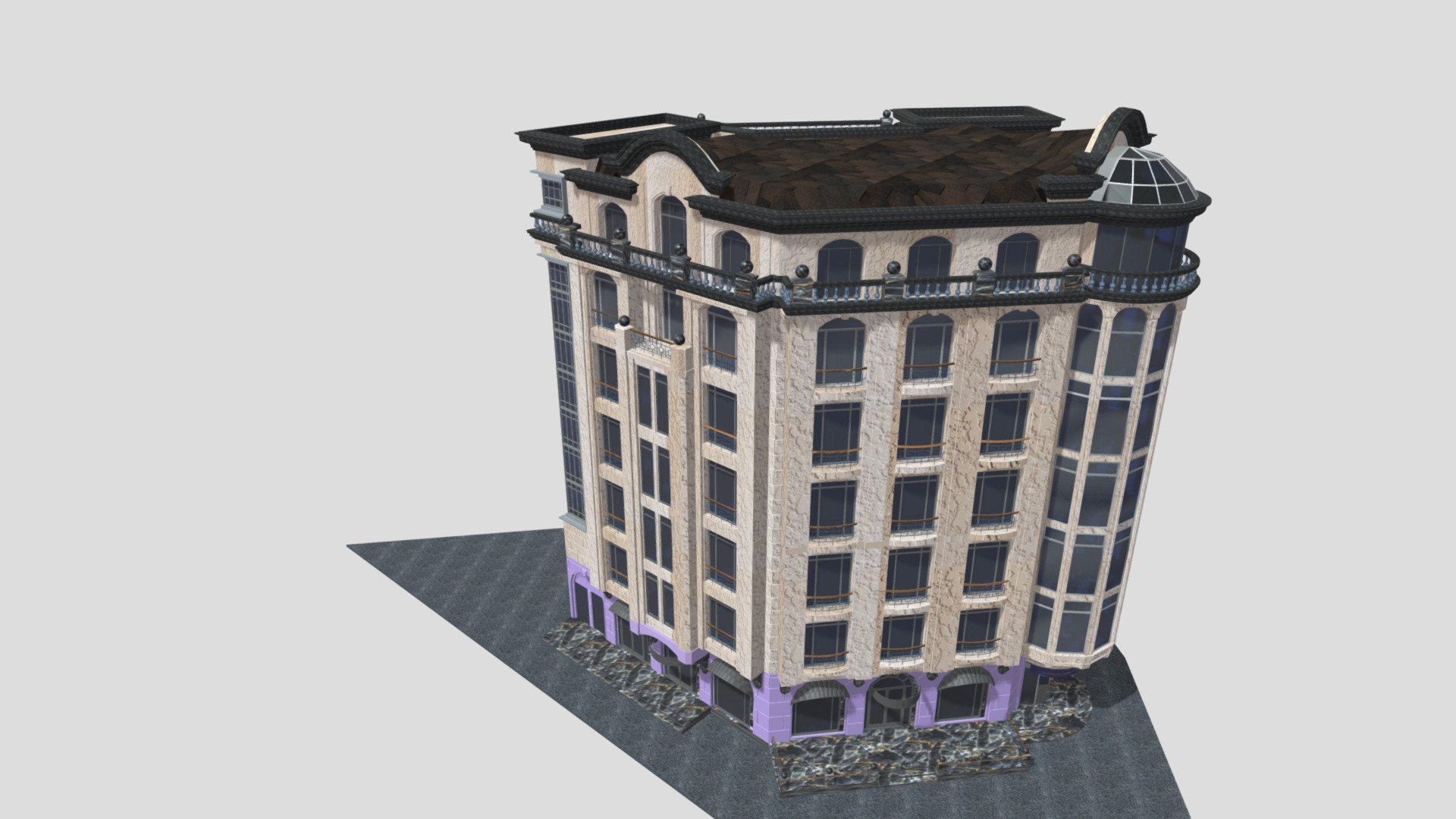 Hotel Medium 3-d model - 3D model by GlobalRiseGroup [6bfacaf] - Sketchfab