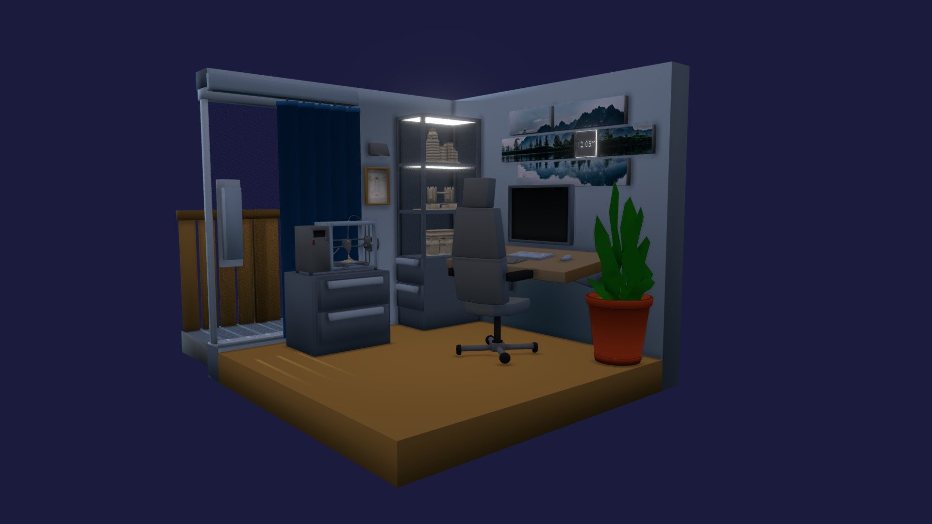 Designers room - modern architect - 3D model by Szymon Frackowiak ...
