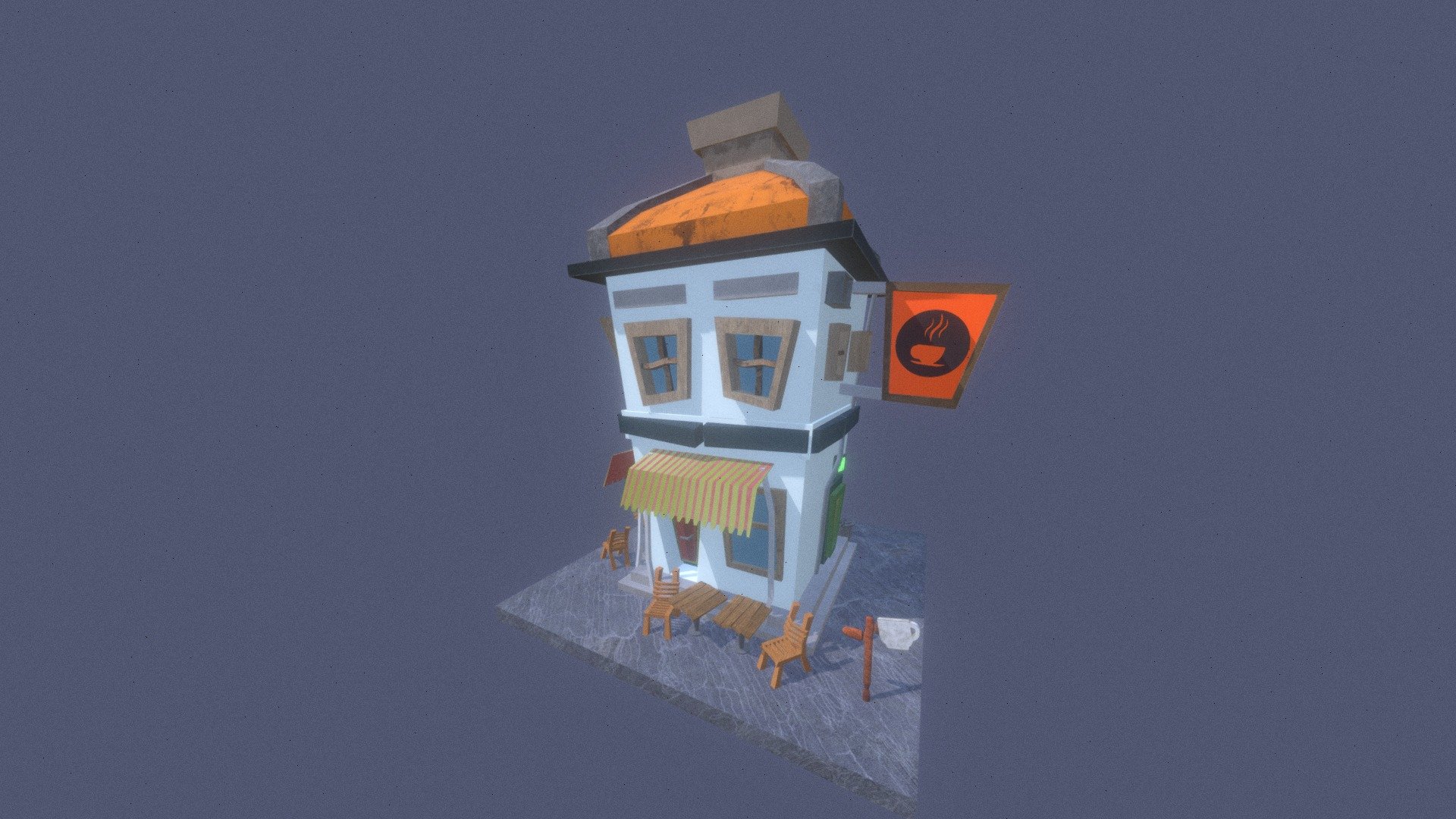 Styleized Cafe - 3D model by Anton.Kasian.Edberg [6bfc254] - Sketchfab