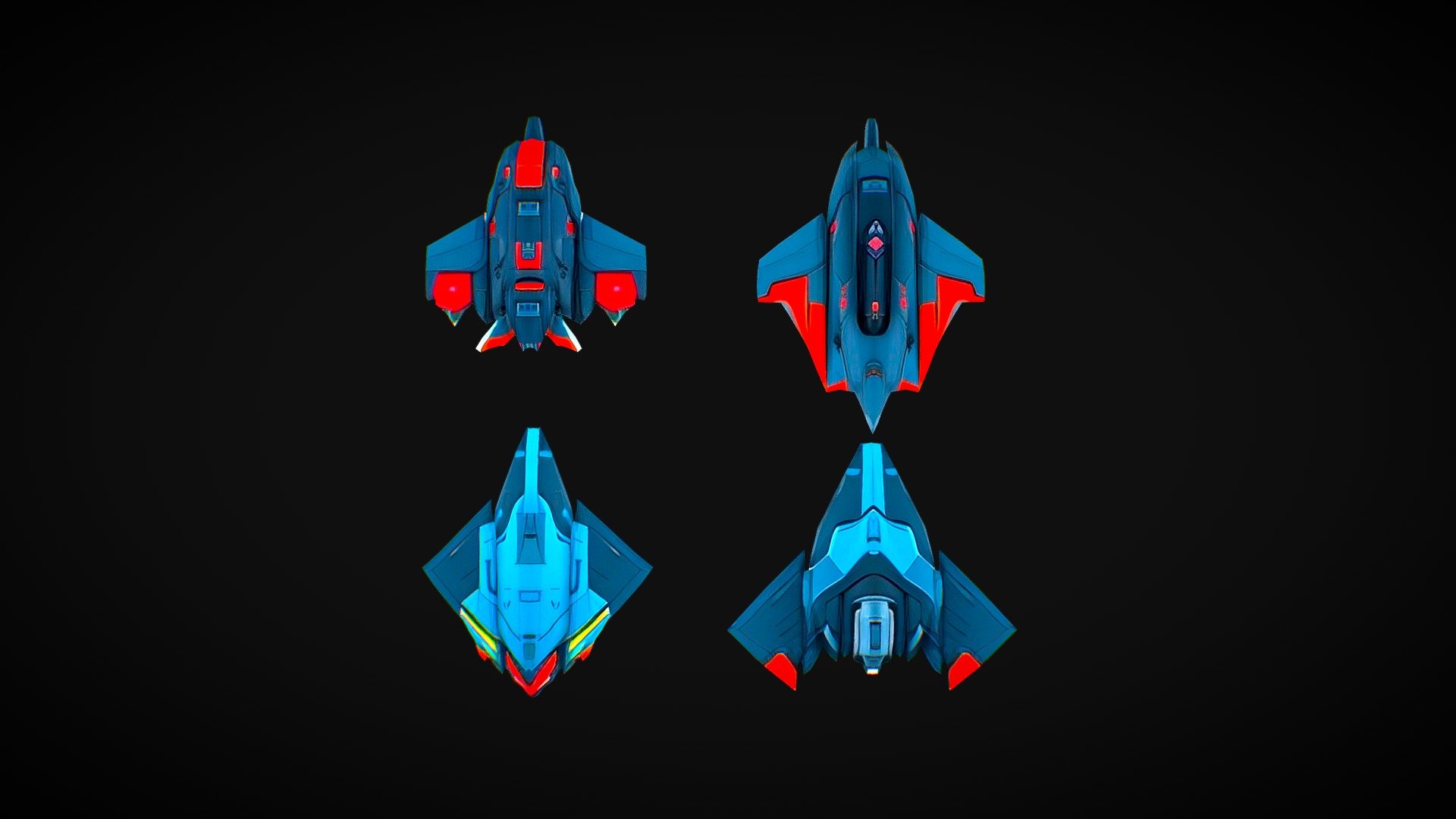 SpaceShip Set - Buy Royalty Free 3D model by jasoncroukamp [6c00a37 ...