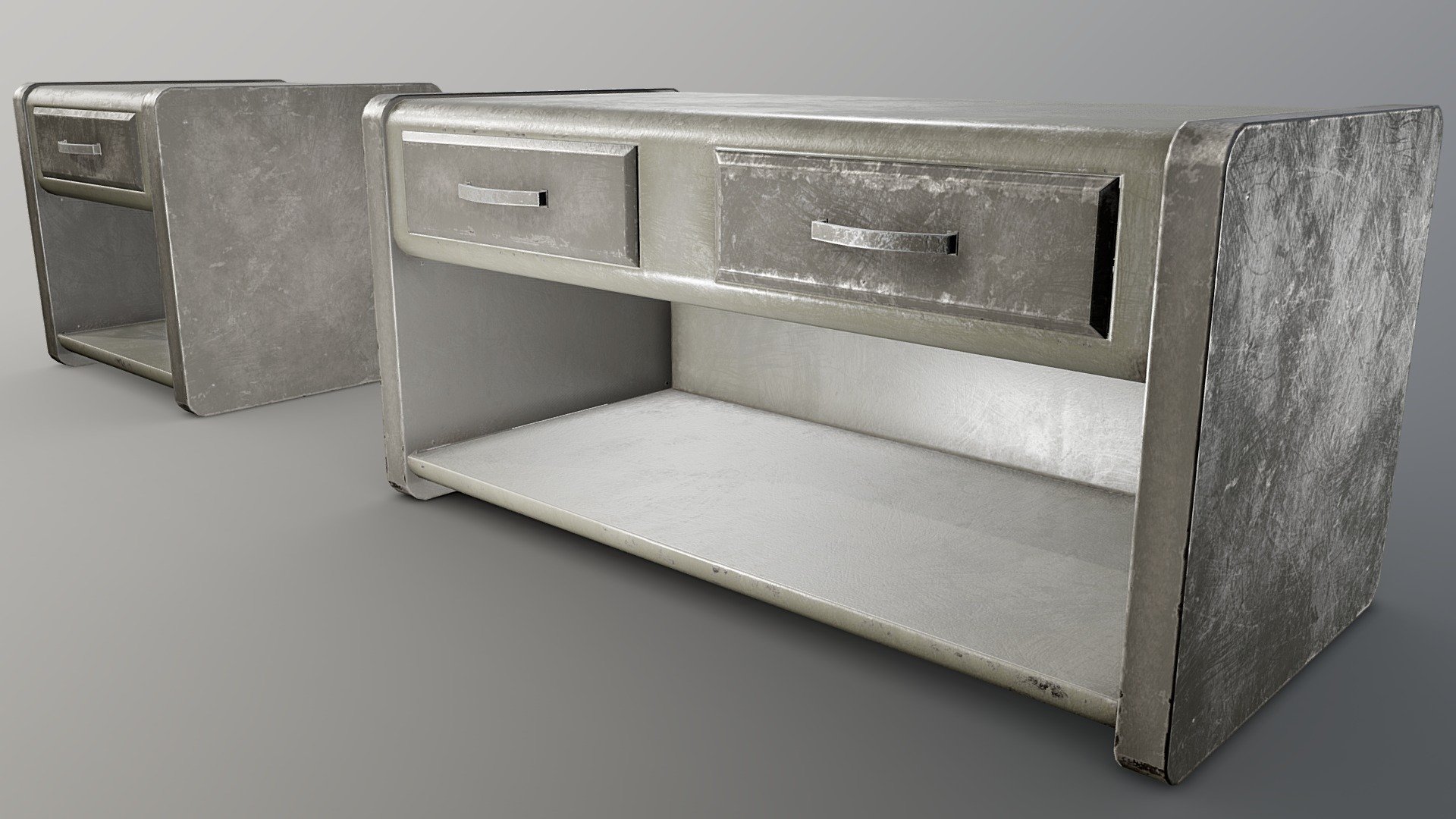 Retro Metal Draw Set_Olive - Buy Royalty Free 3D model by AidanWatts3D ...