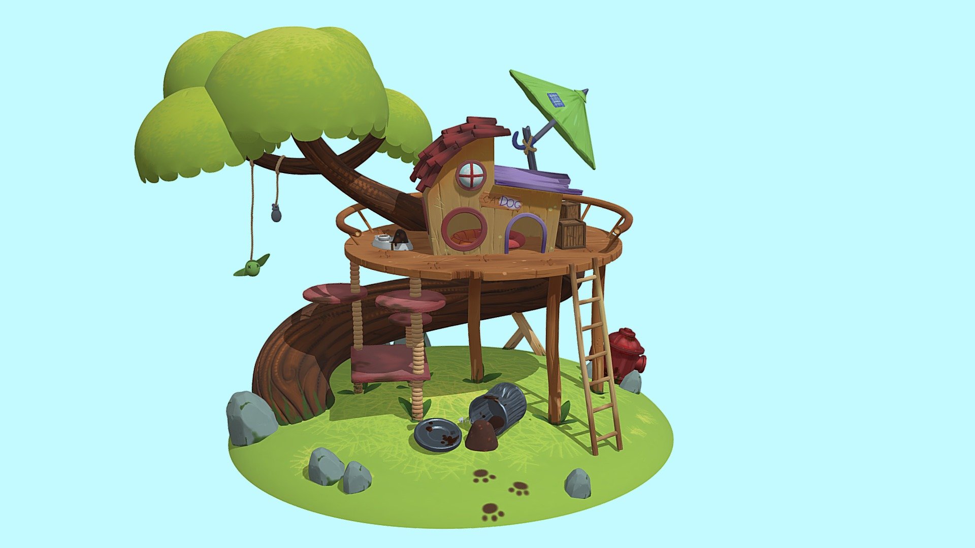 CatDog's Treehouse - 3D model by Oksana Popkova (@sana.popkova ...