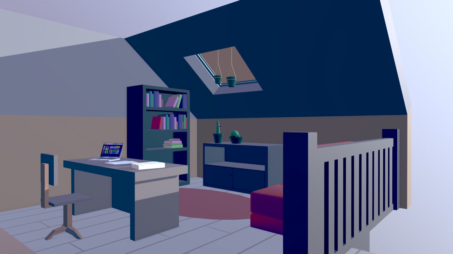 Simple room - 3D model by SadeToth [6c08bea] - Sketchfab
