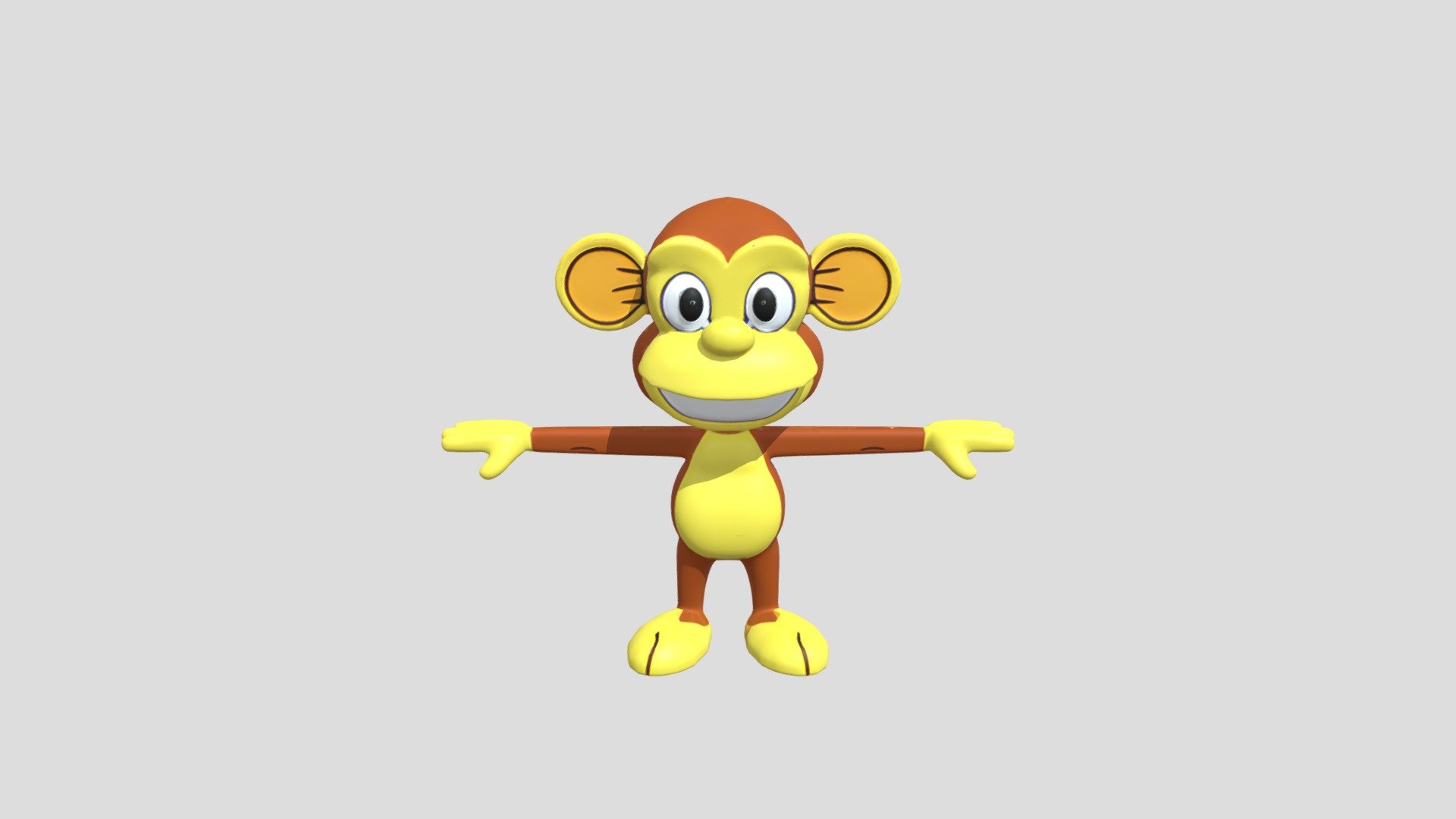 Cartoon monkey character - 3D model by deckervisions [6c0997f] - Sketchfab