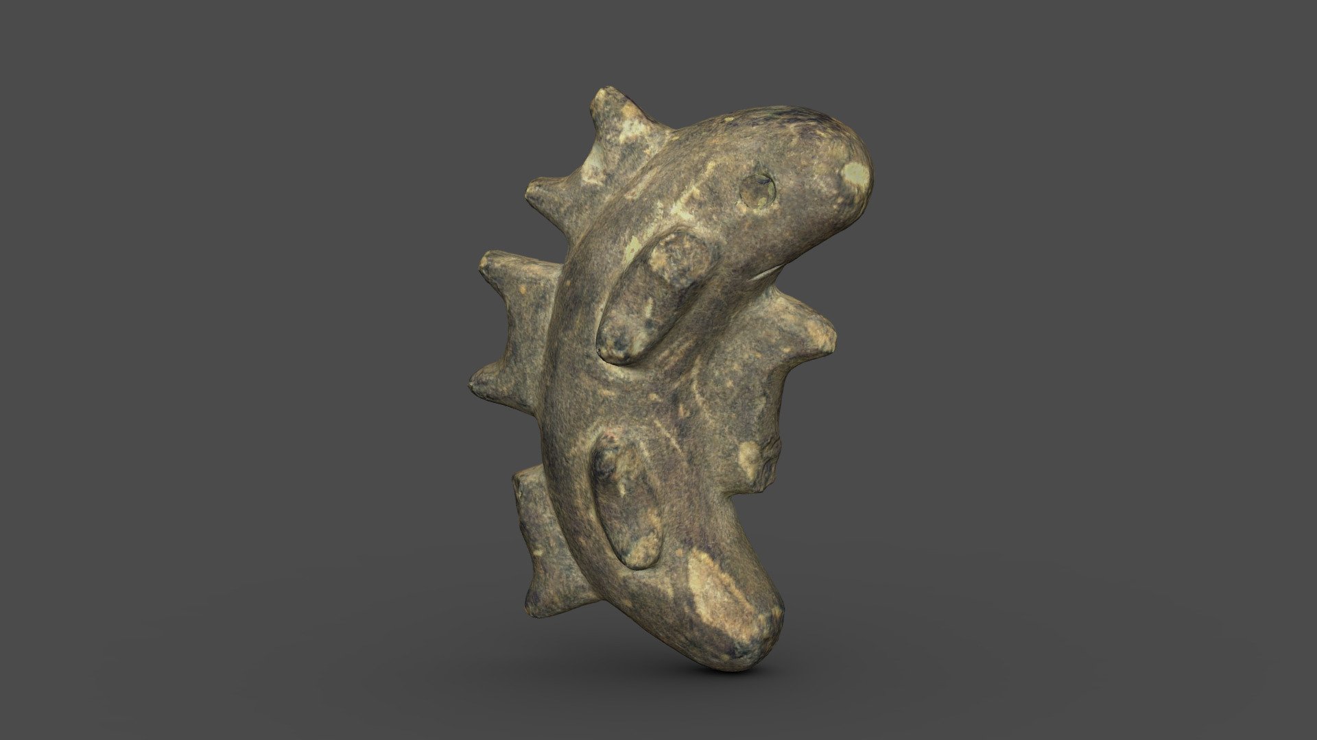子持勾玉 Comma-shaped bead with smaller beads - 3D model by 栃木県埋蔵文化財センター ...