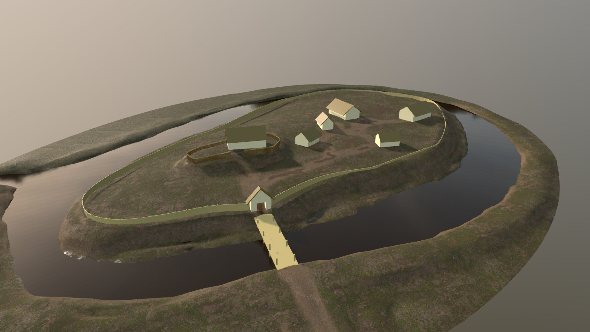 Reconstruction of Castle Hill, Swine - 3D model by dysonbenedict ...