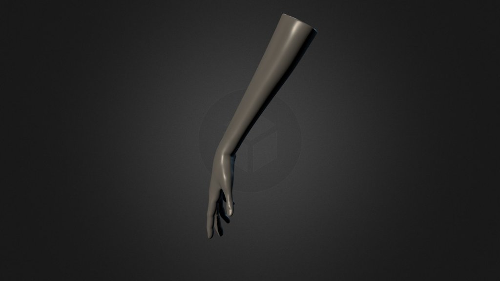 Greyscale Arm and Hand Drawing Reference Pose 02 - 3D model by DitchArt ...