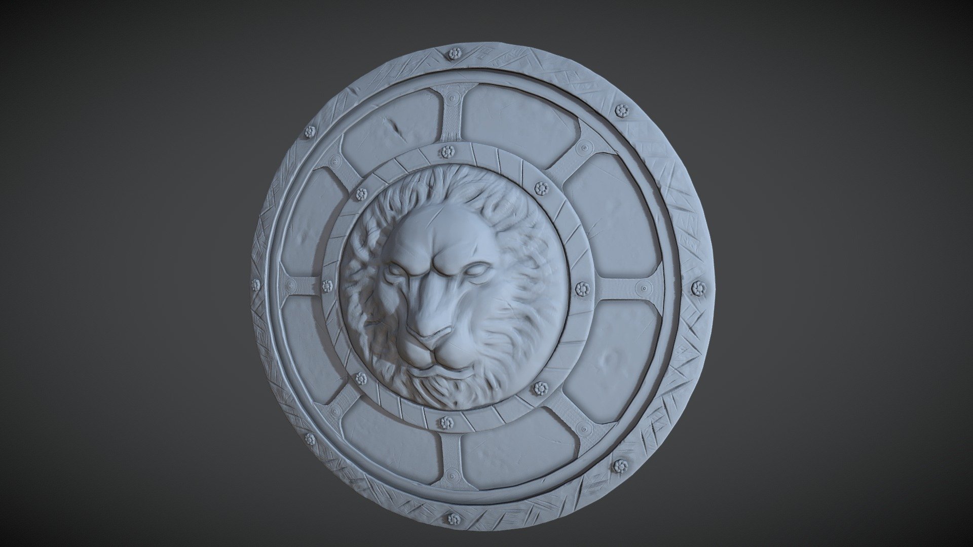 Lion's head shield - Download Free 3D model by 小明一米七 (@2251387929a ...