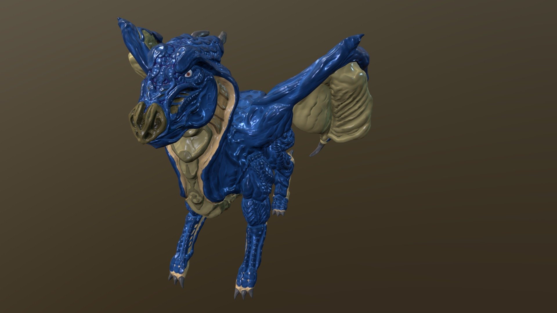 Blue Dragon - 3D model by Kyle Banford (@Kyool) [6c0b9dd] - Sketchfab