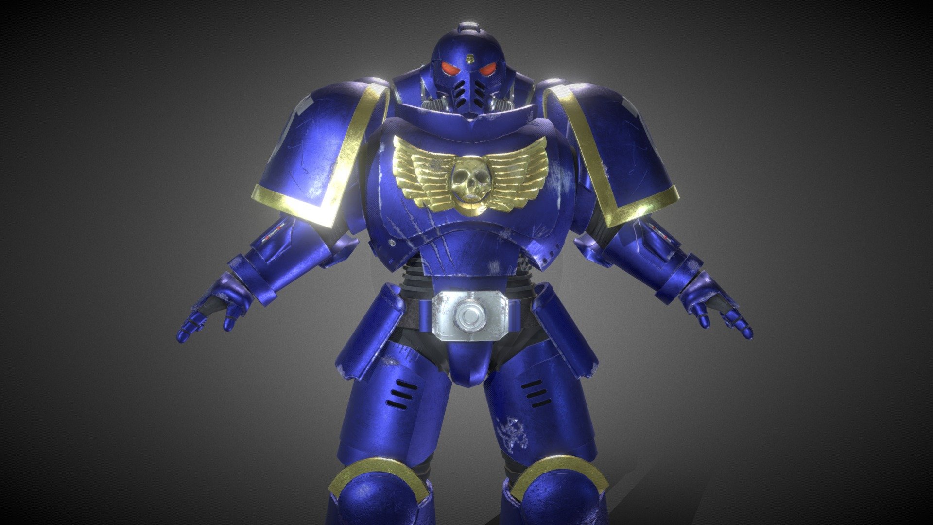 Warhammer 40k - Space Marine - Game Ready - Buy Royalty Free 3D model ...