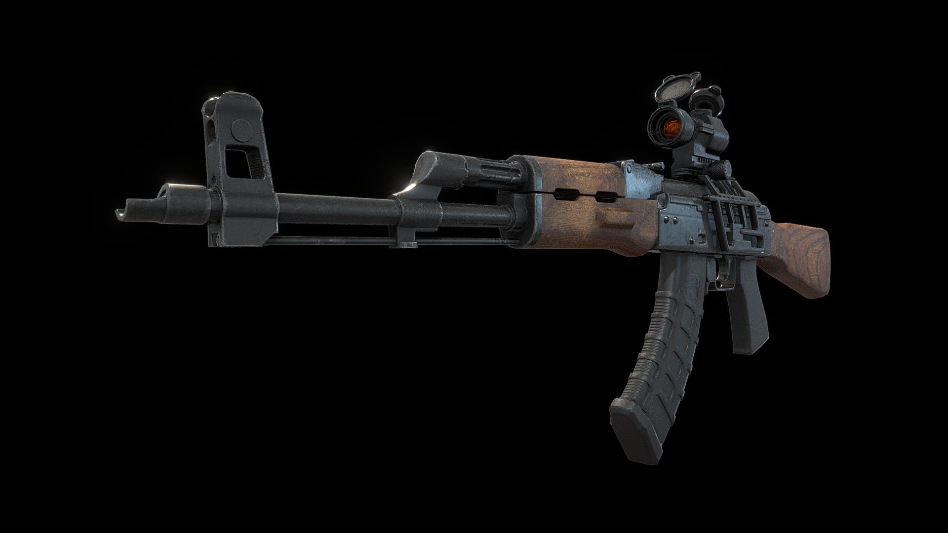 AKM with Aimpoint PRO Patrol Rifle Optic - Download Free 3D model by ...