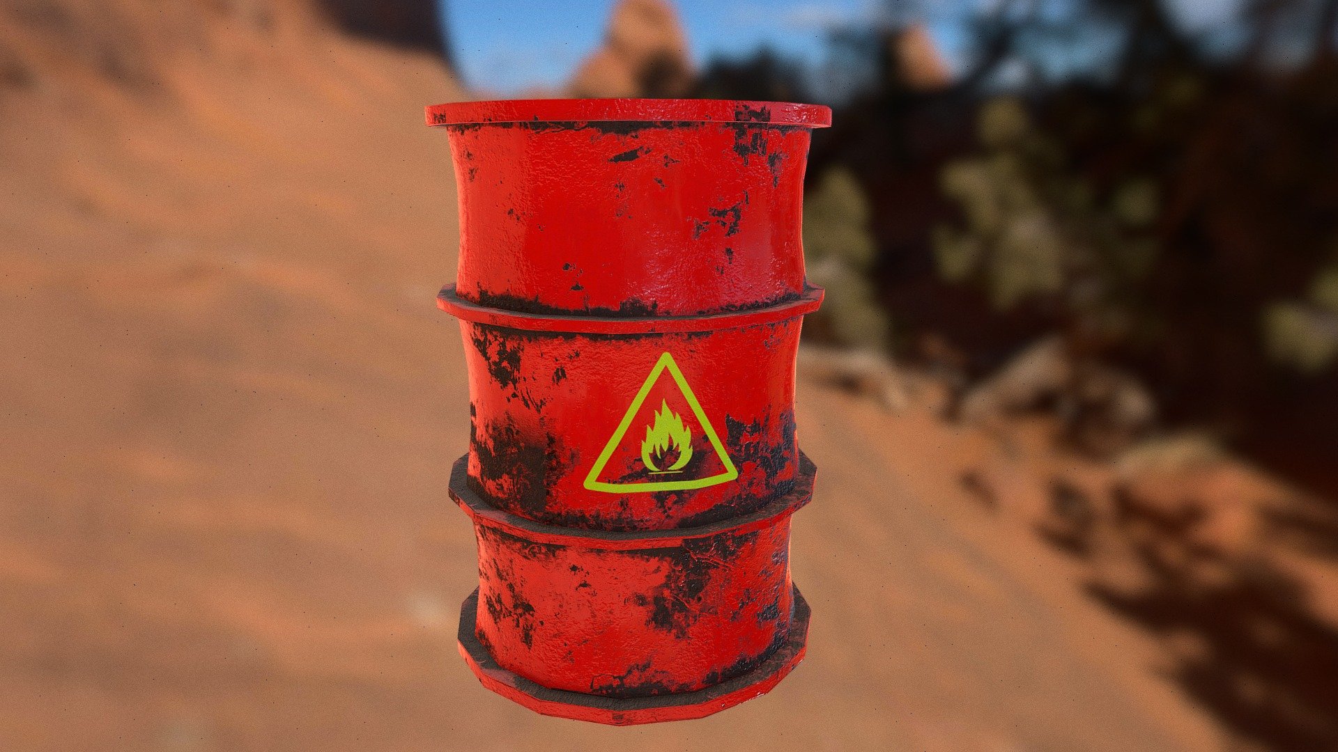 Explosive Barrel - Download Free 3D model by Kelisei Ventura ...