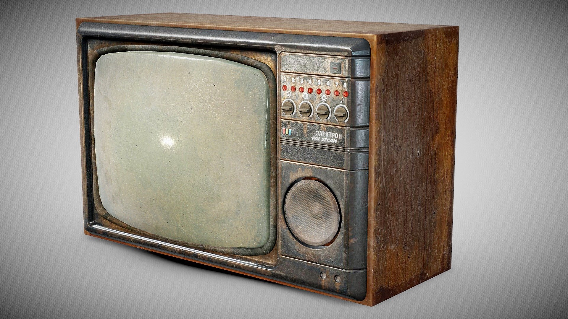 Vintage tube soviet crt tv box da1 - Buy Royalty Free 3D model by ...