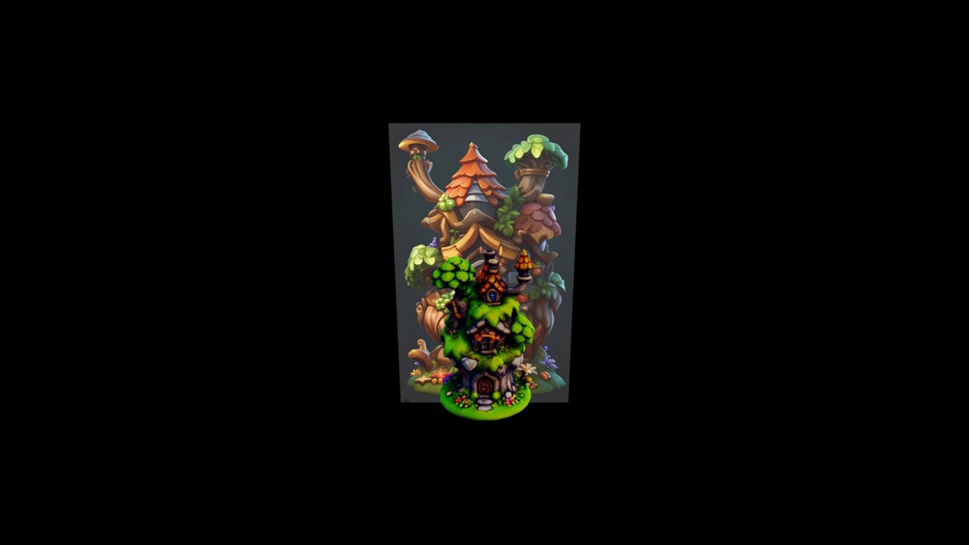 Enchanted Treehouse Illustration An enchantin - Download Free 3D model ...