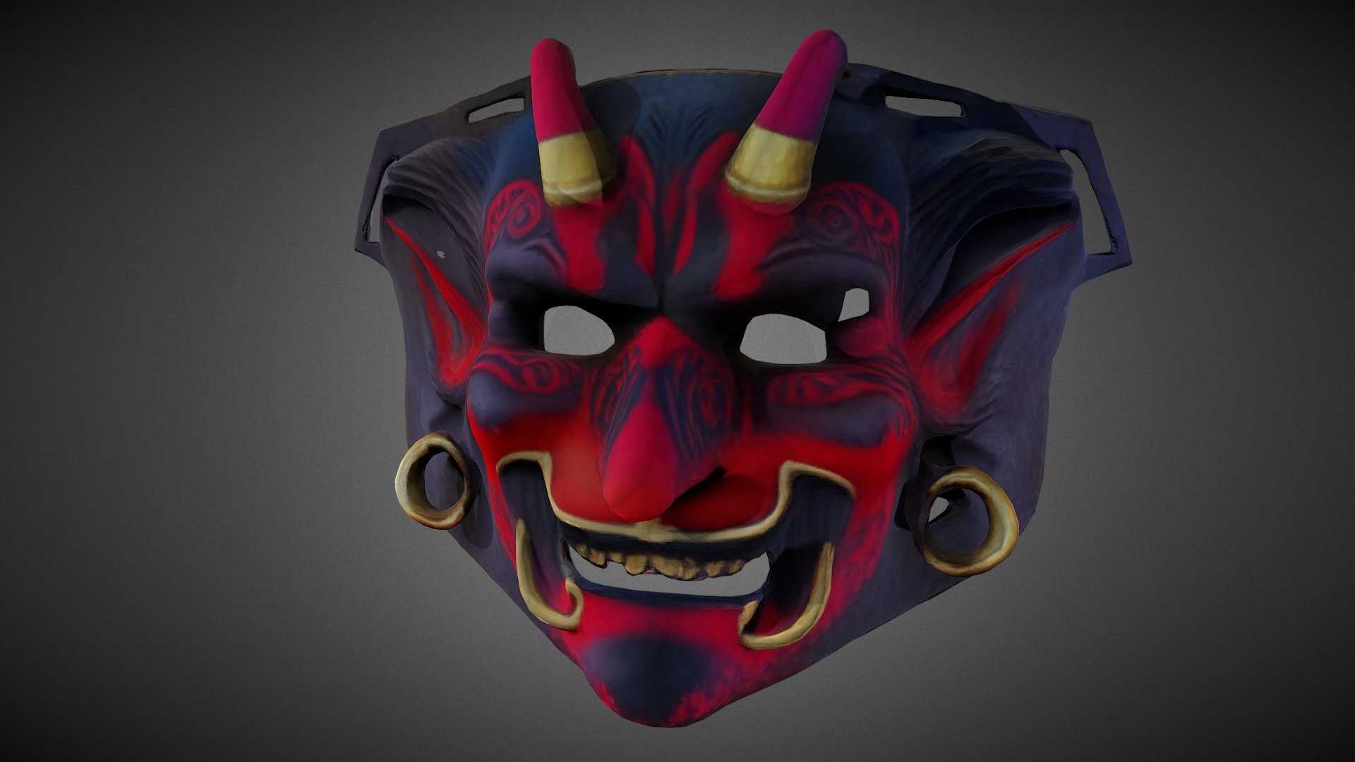 Mask - Horned Wrath (draft) - Download Free 3D model by akarity ...