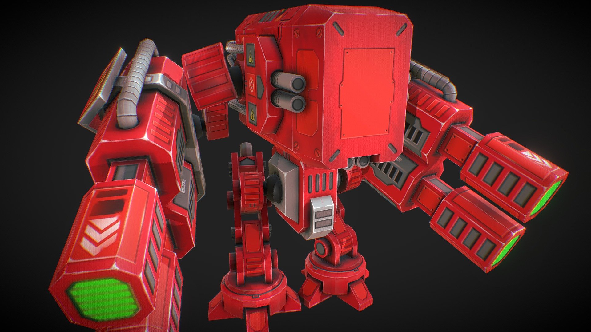 Low Poly Mech - Buy Royalty Free 3D model by psychrome [6c2059a ...