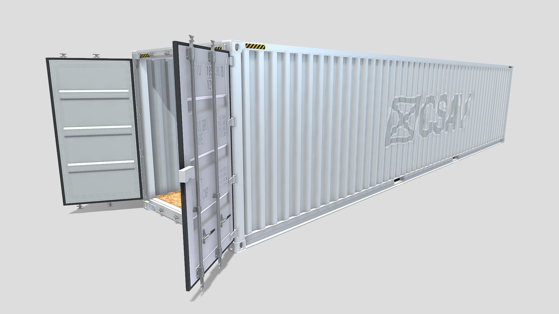 40ft Shipping Container CSAV v1 - Buy Royalty Free 3D model by ...