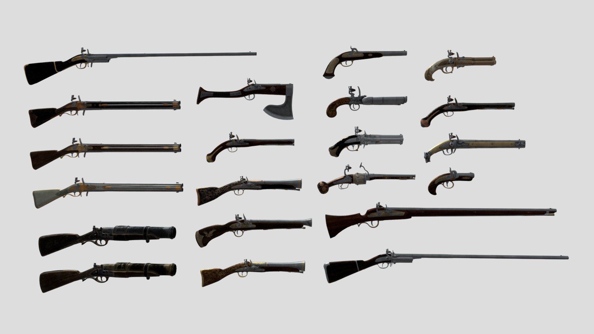 Classic Musket Guns & More - 3D model by LordSamueliSolo ...