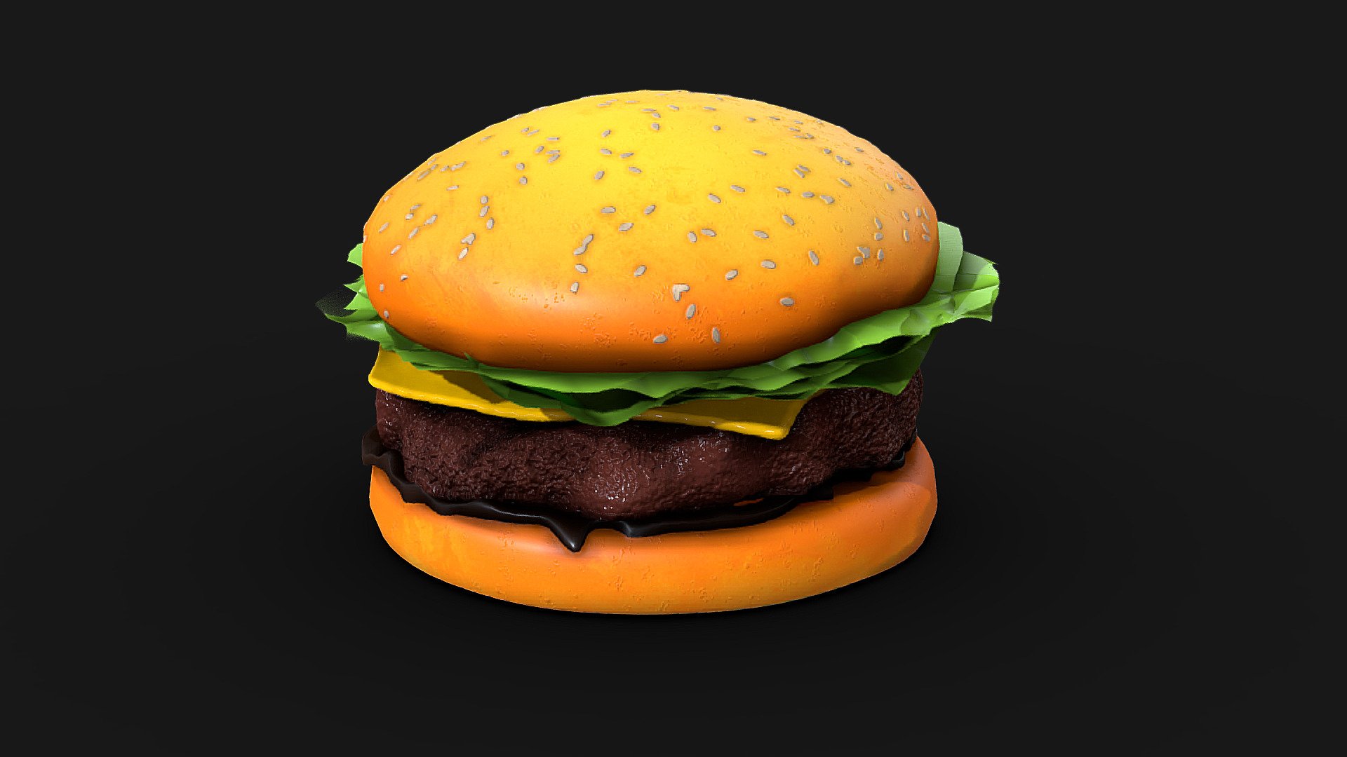 Stylized Burger - 3D model by Adam.White [6c2846e] - Sketchfab