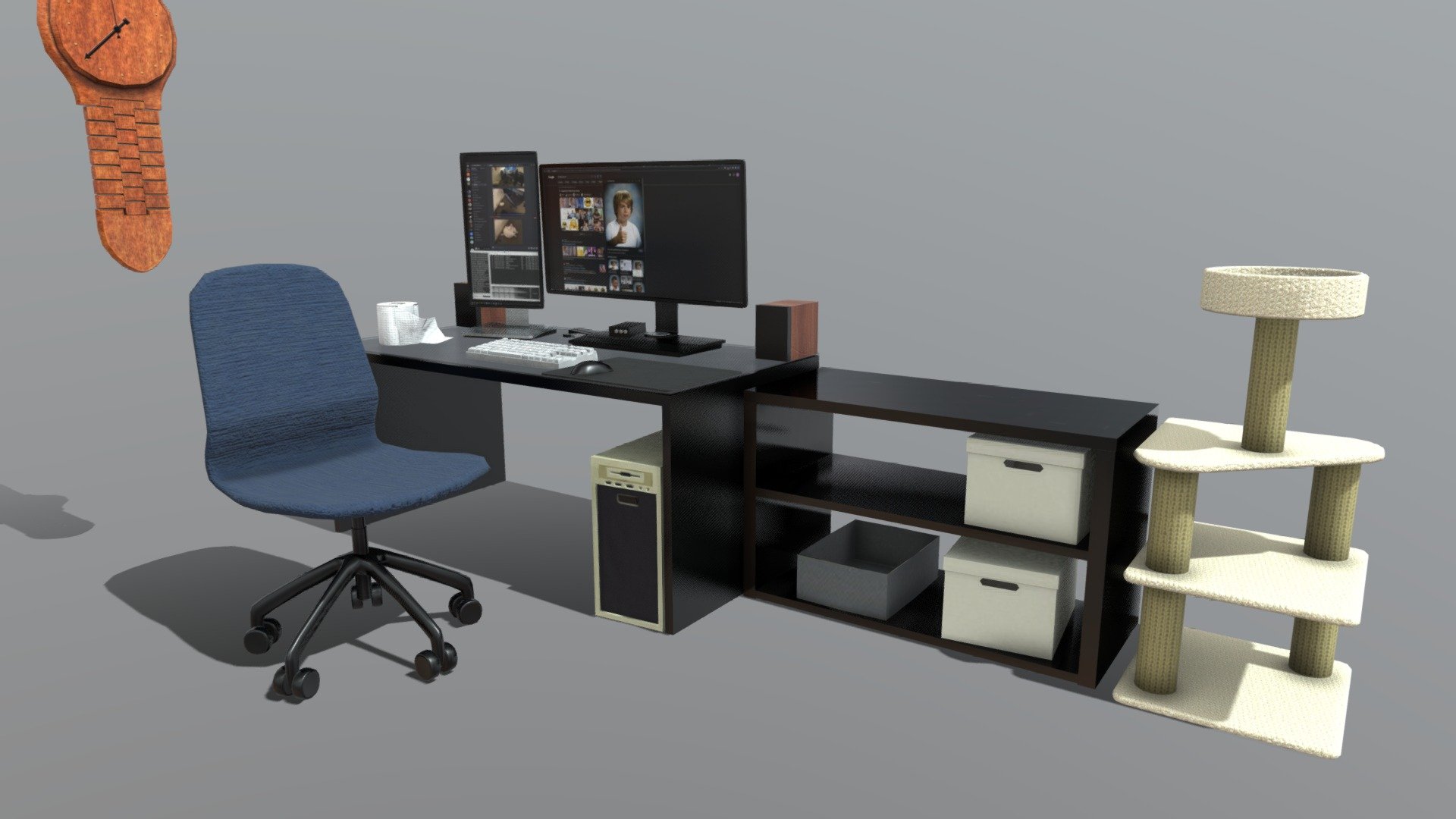 Kian's Computer Gaming Desk - Buy Royalty Free 3D model by medessec ...
