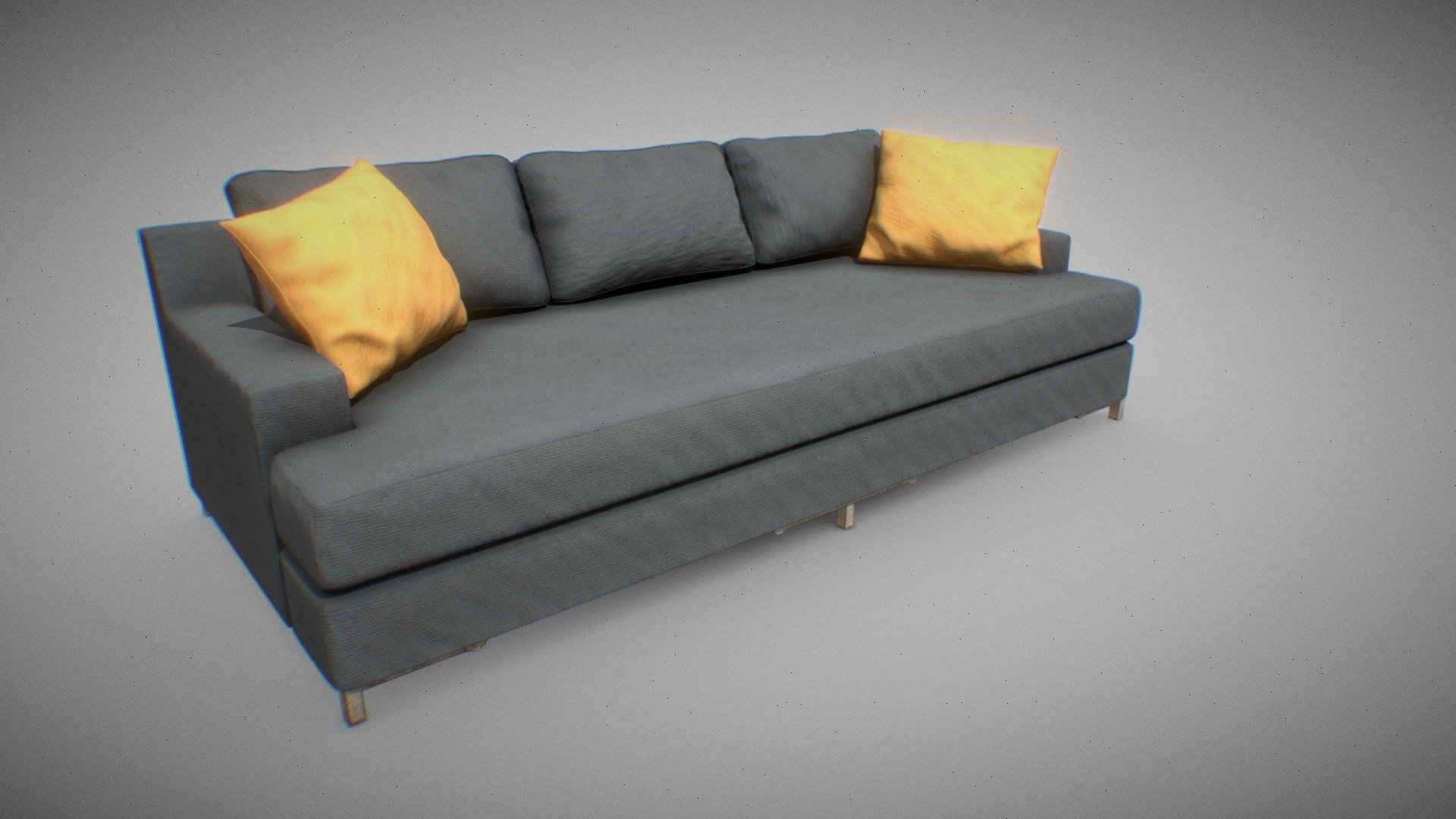Grey Fabric Couch - Download Free 3D model by VM-Models [6c2980e ...