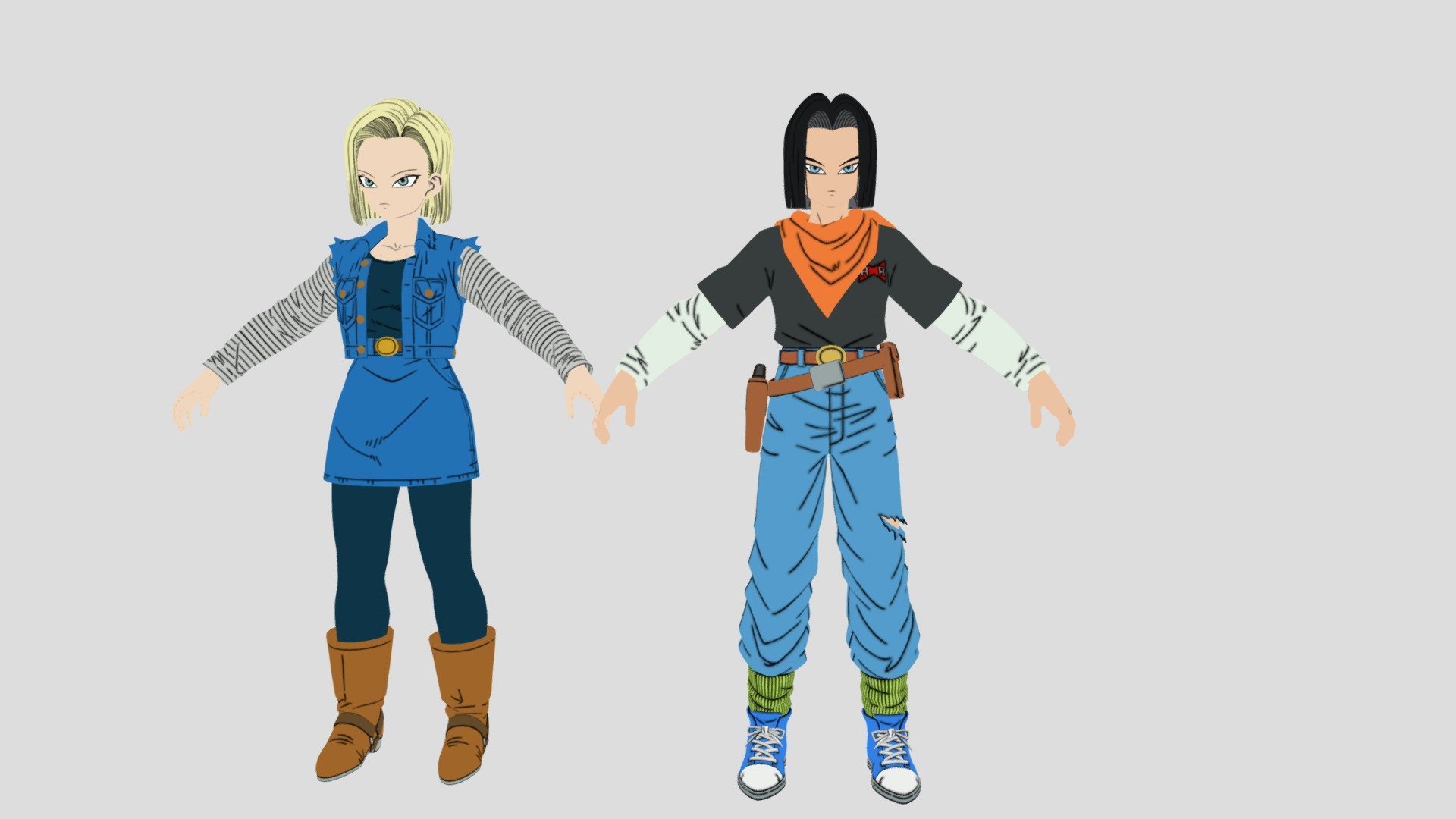 Androids 17 And 18 fortnite - Download Free 3D model by rocklee.ff123 ...