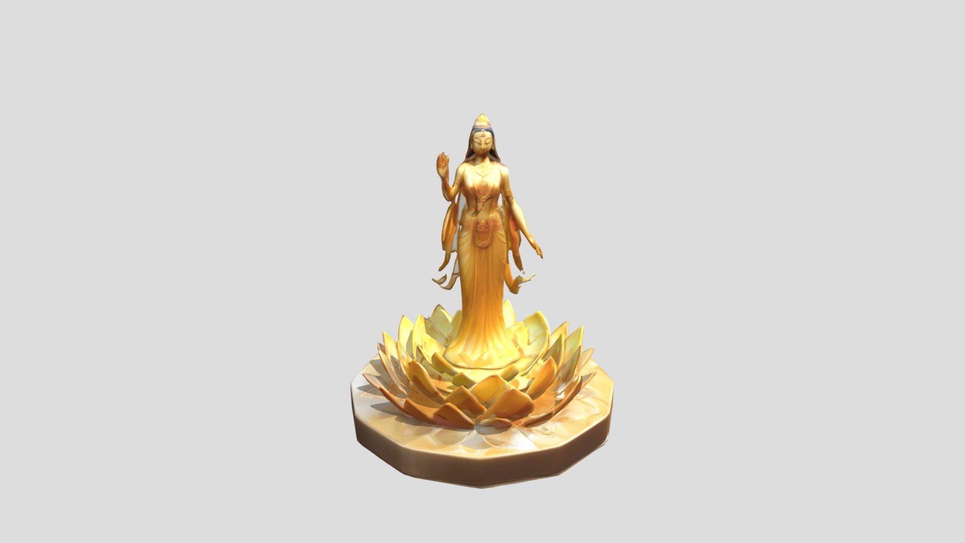 Golden Divinity 3d Model By Stitpragya2021 [6c2dc77] Sketchfab