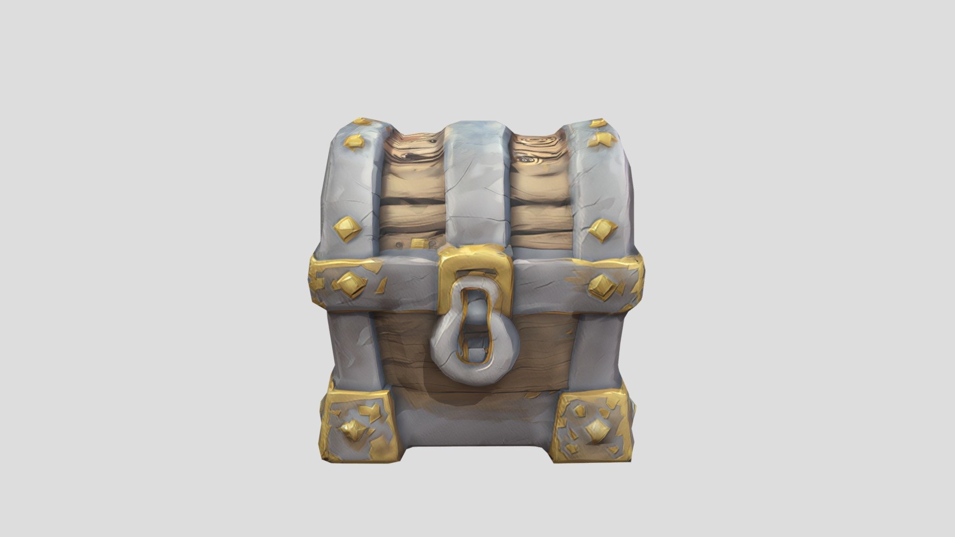 Cartoon Treasure Chest - Buy Royalty Free 3D model by GolemKin ...