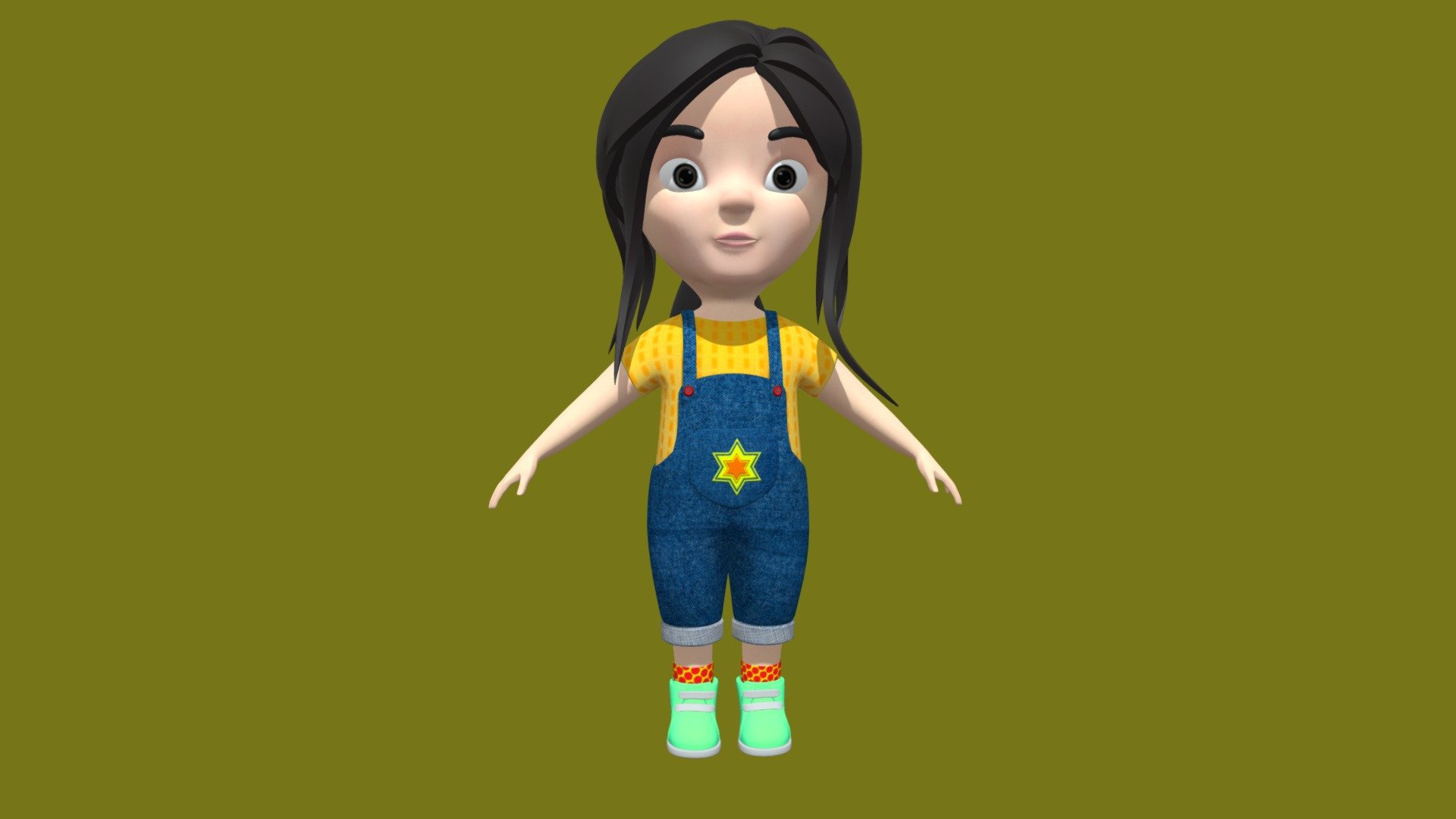 cute girl - 3D model by sunil.aduniversalstudio [6c354d7] - Sketchfab