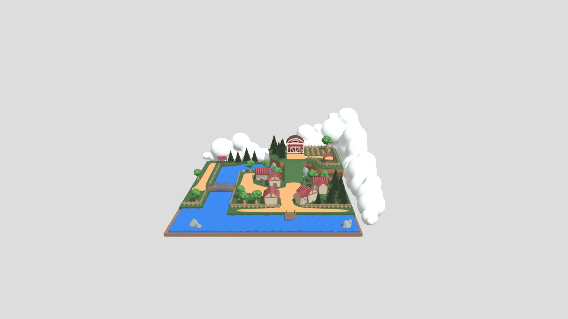 Village Life_3D Virtual World - 3D model by nixchr [6c38e23] - Sketchfab