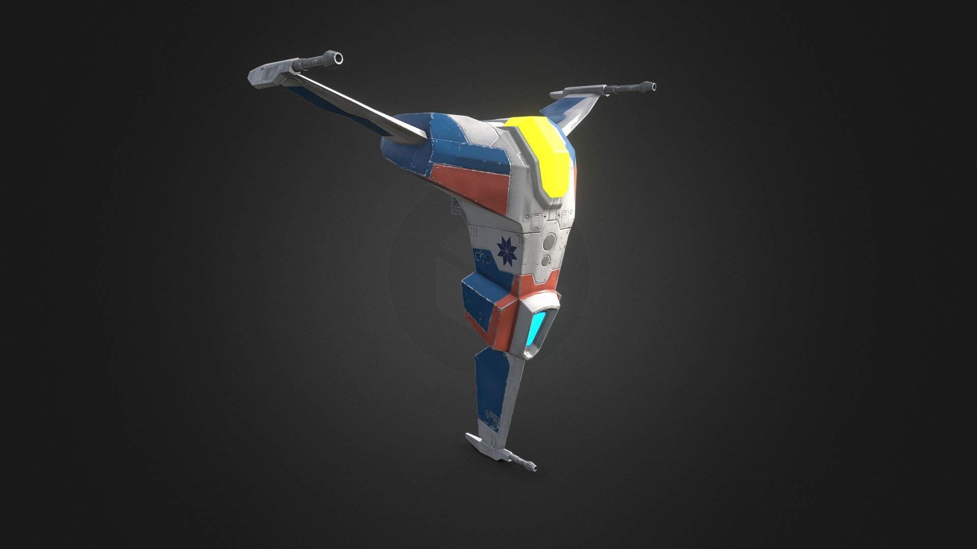 Star Blazer - BLUFOR Heavy Fighter - 3D model by Jack Fraser (@Impyrium ...