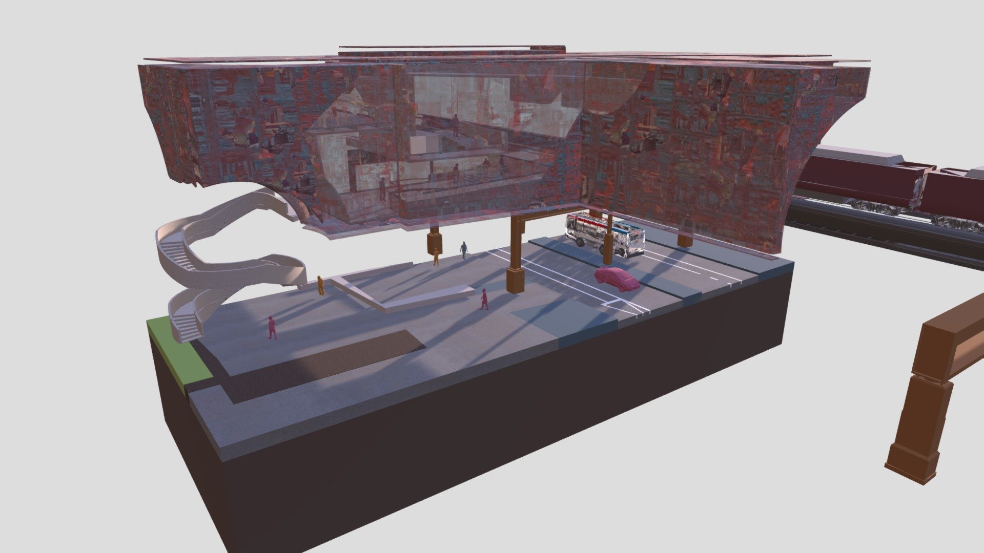 Station Section Model - 3D model by mchandramouli [6c3dc86] - Sketchfab