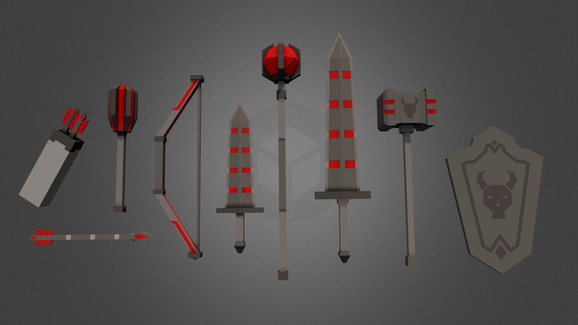 Low Poly Demonic Weapons Pack - 3D model by UniquePlayer [6c4009d ...