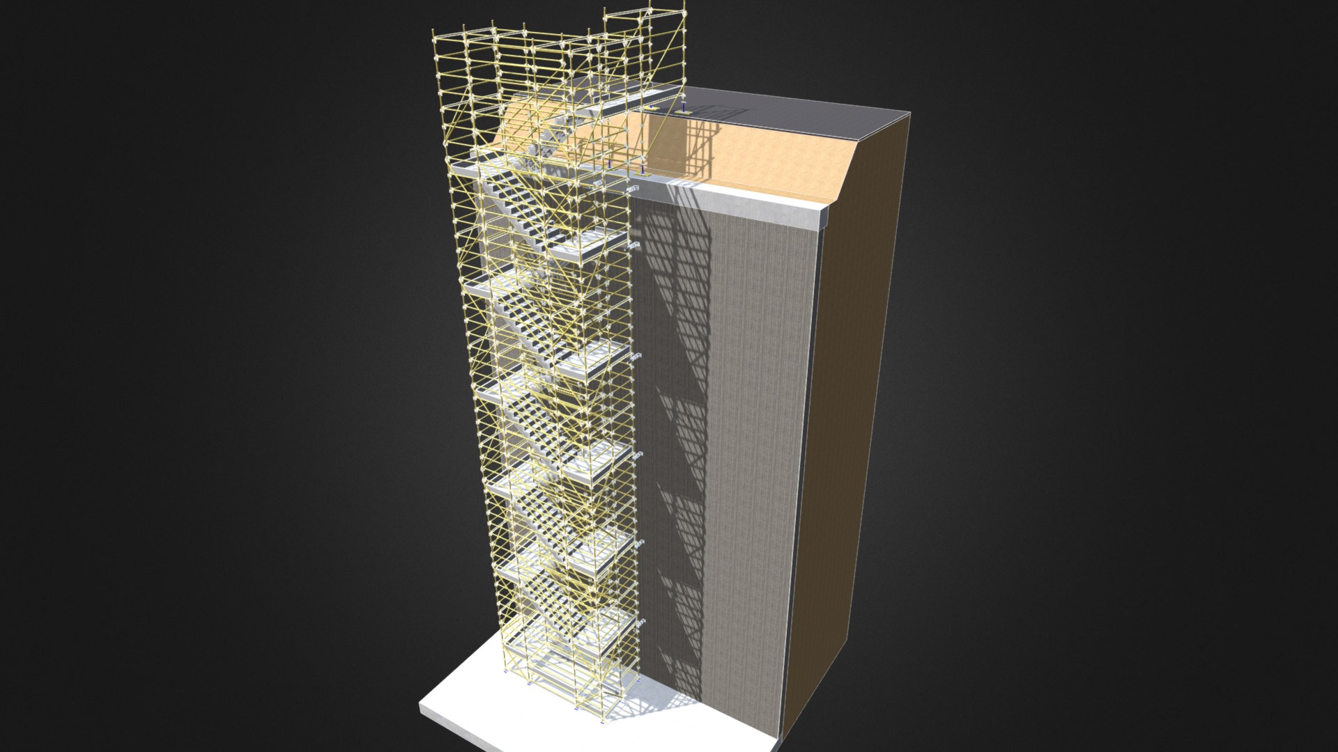 23m Stretcher Stair - 3D model by Cogent Scaffolding ...
