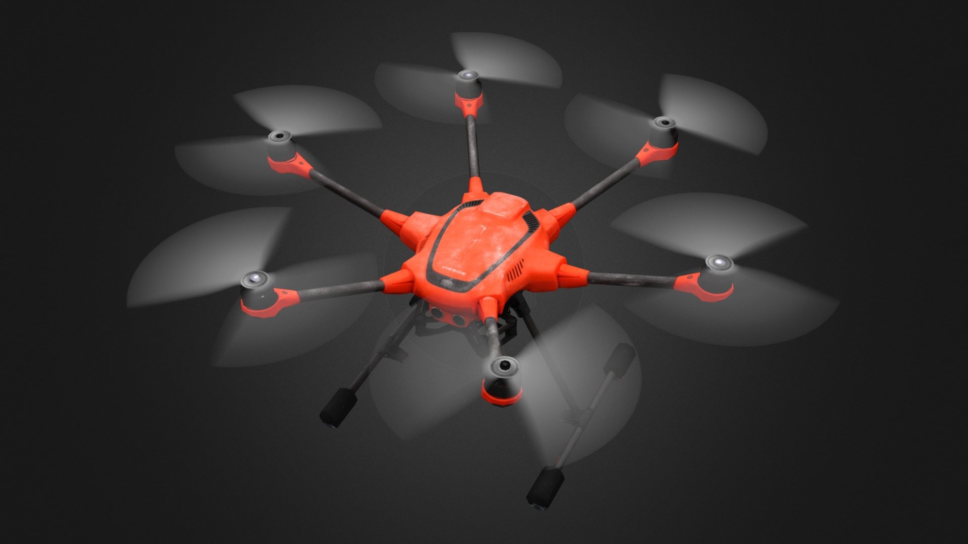 H520E Hexacopter Drone Scan - Low Poly - Buy Royalty Free 3D model by ...