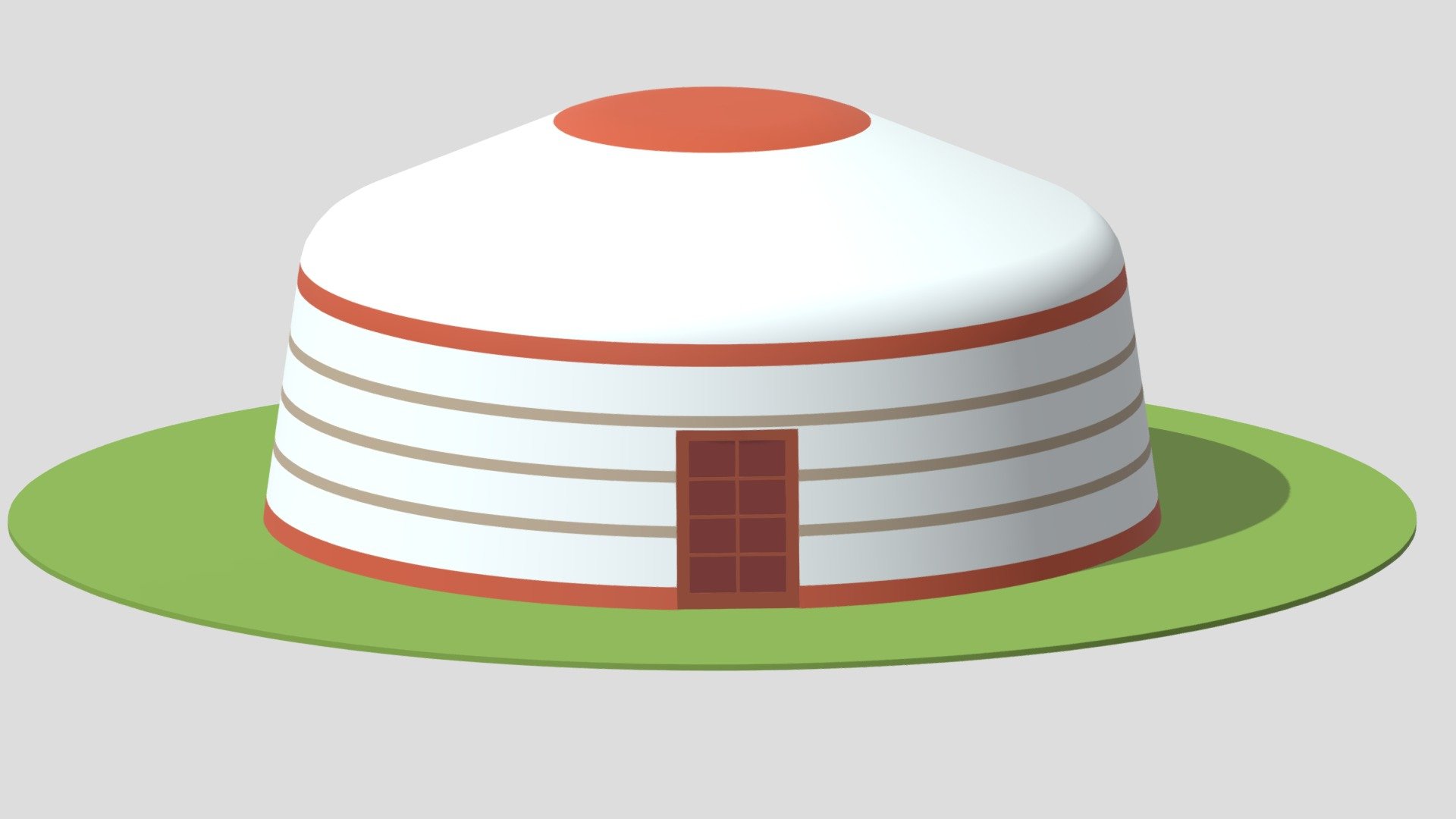 Cartoon Mongolian Yurt - Buy Royalty Free 3D model by Philip Storm ...