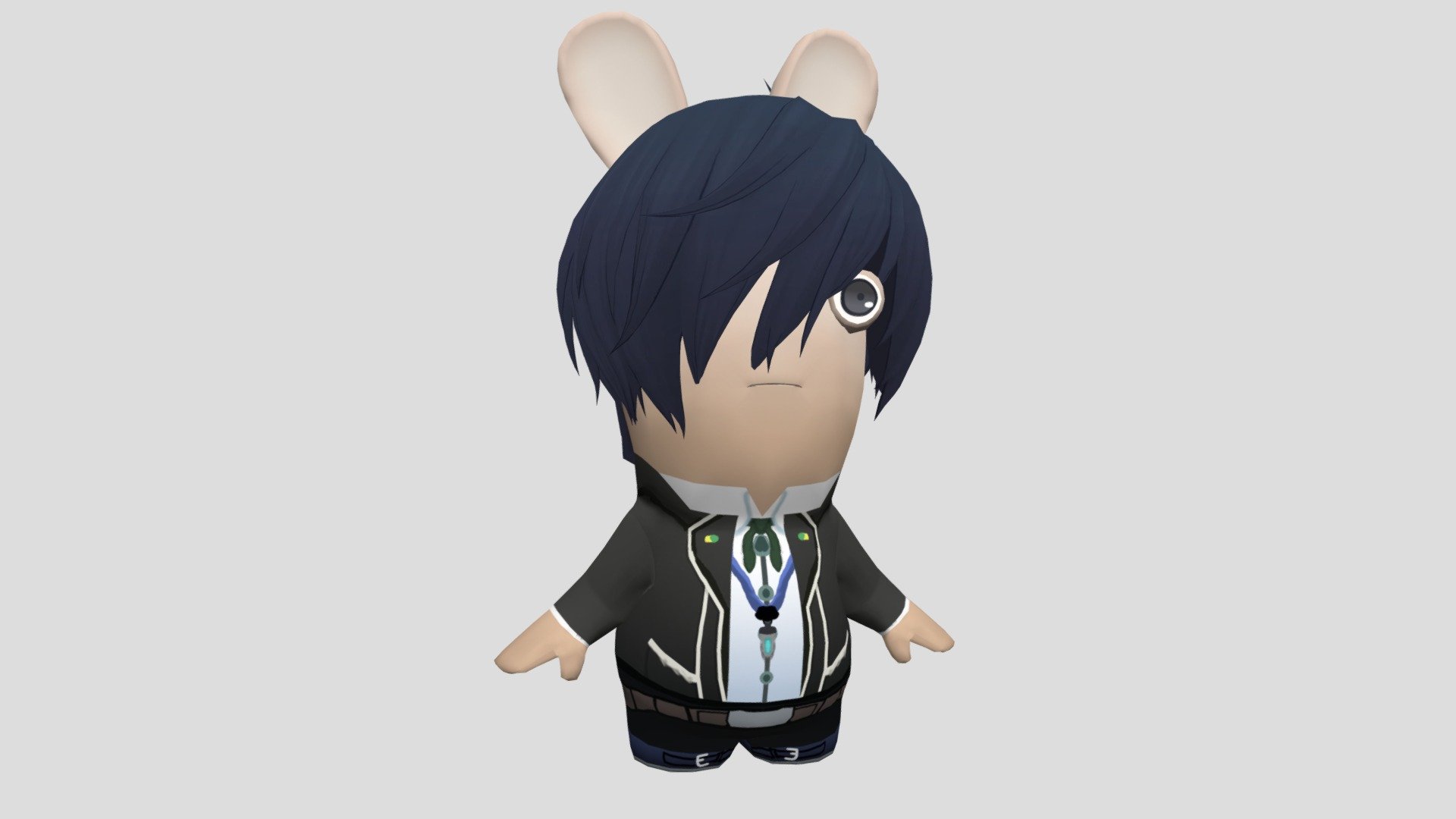 Rabbid Makoto Yuki (Custom Rigged) - Download Free 3D model by ...