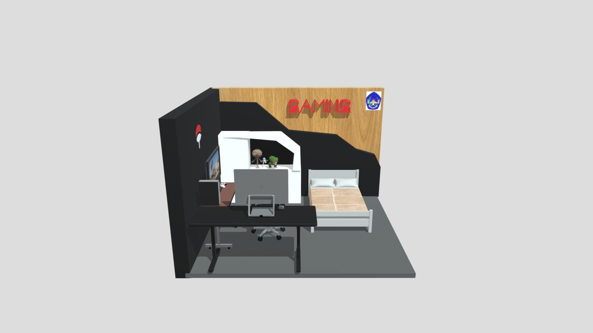Gaming rom - Download Free 3D model by farhan0611 [6c4bdc6] - Sketchfab